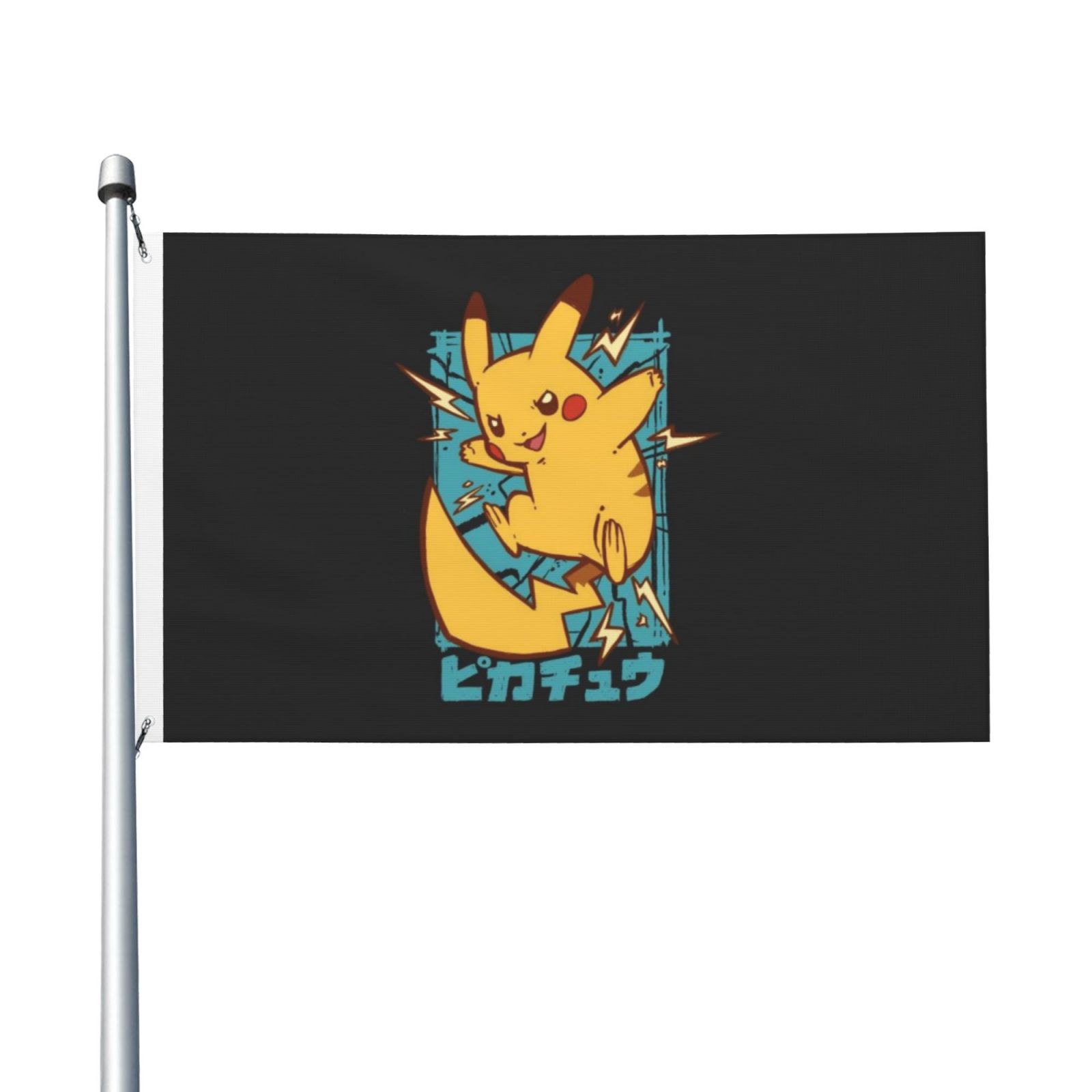 Pokémon Pikachu 3x5ft Face Flag Fade Proof Holiday Fall Flag Outdoor ...
