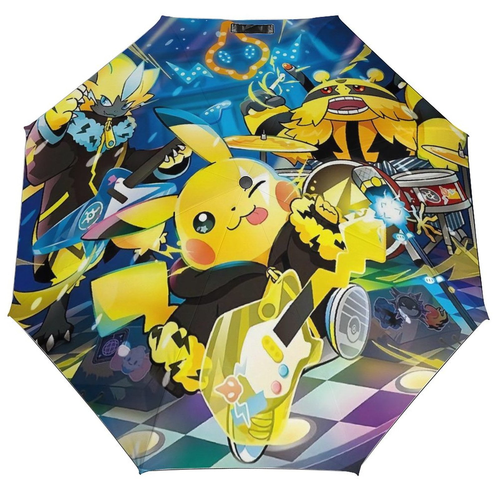 Pokémon-Pikachu 8520 Travel Automatic Folding Rain Umbrellas with Cover ...