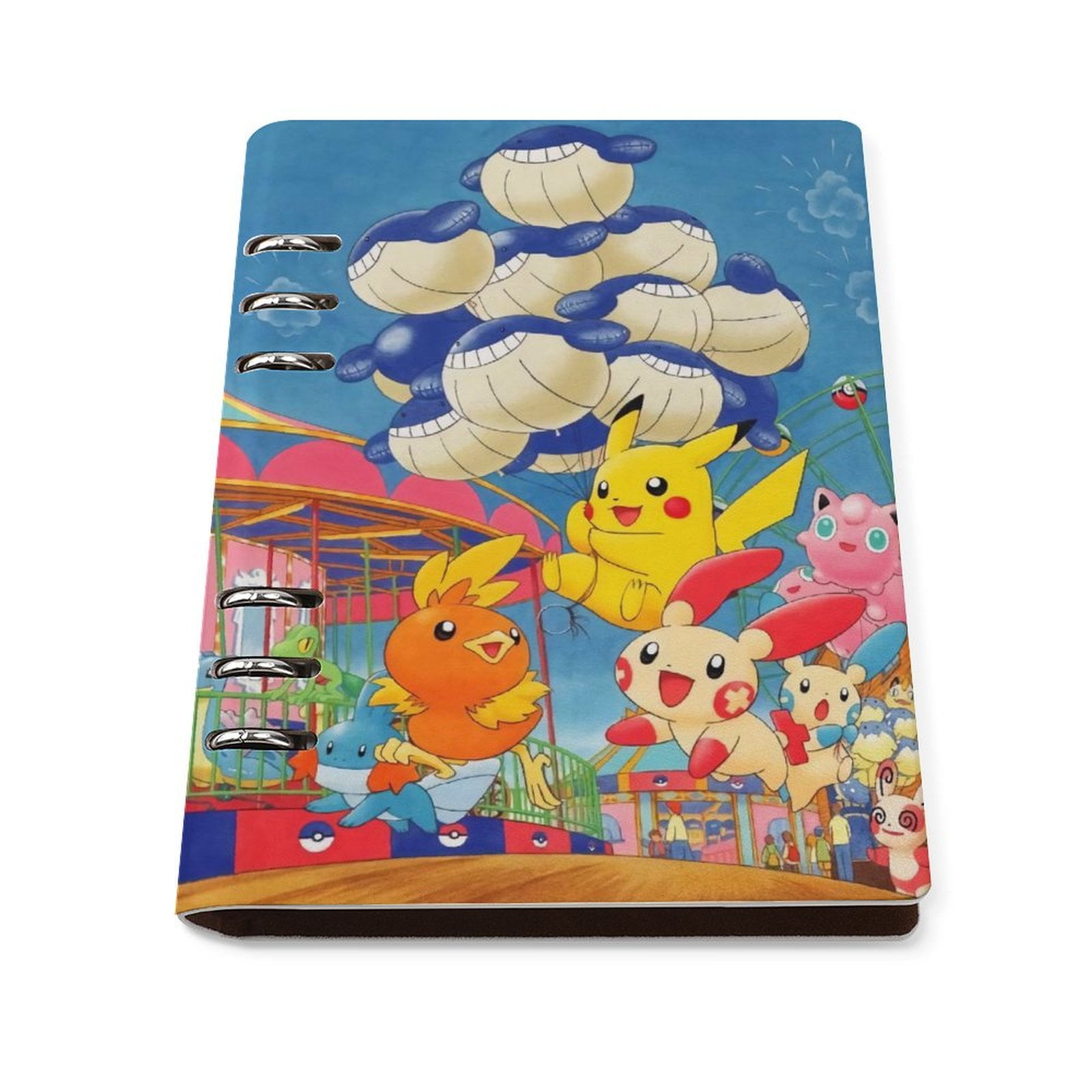 Pokémon-Pikachu 8703 Refillable Leather A5 Loose Leaf Notebook, Loose ...