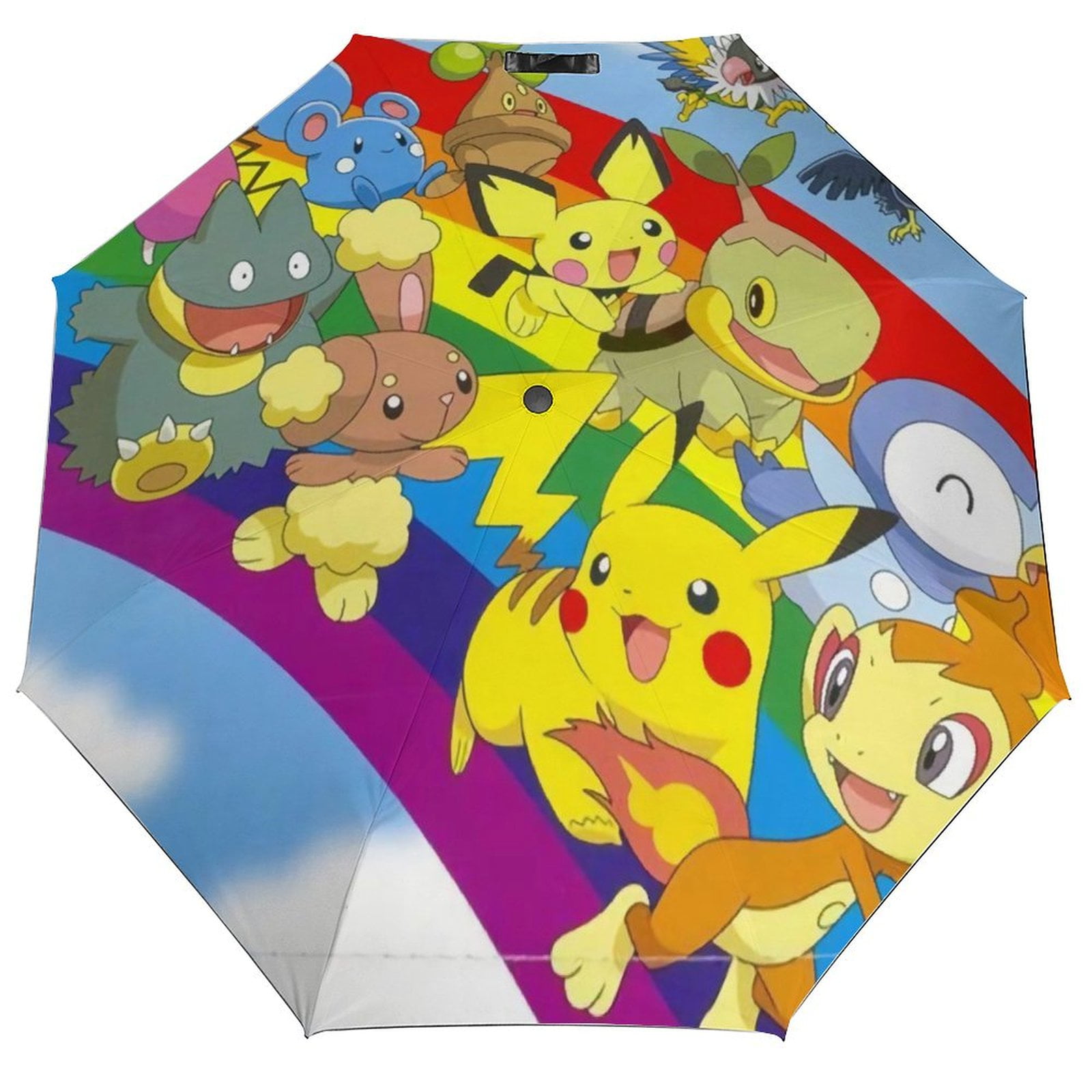 Pokémon-Pikachu 903 Travel Automatic Folding Rain Umbrellas with Cover ...