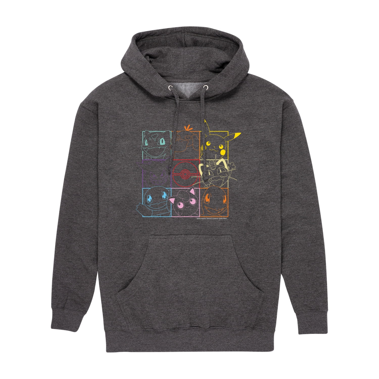 Pokémon - Pikachu And Friends Pokeball Grid - Men's Pullover Fleece ...