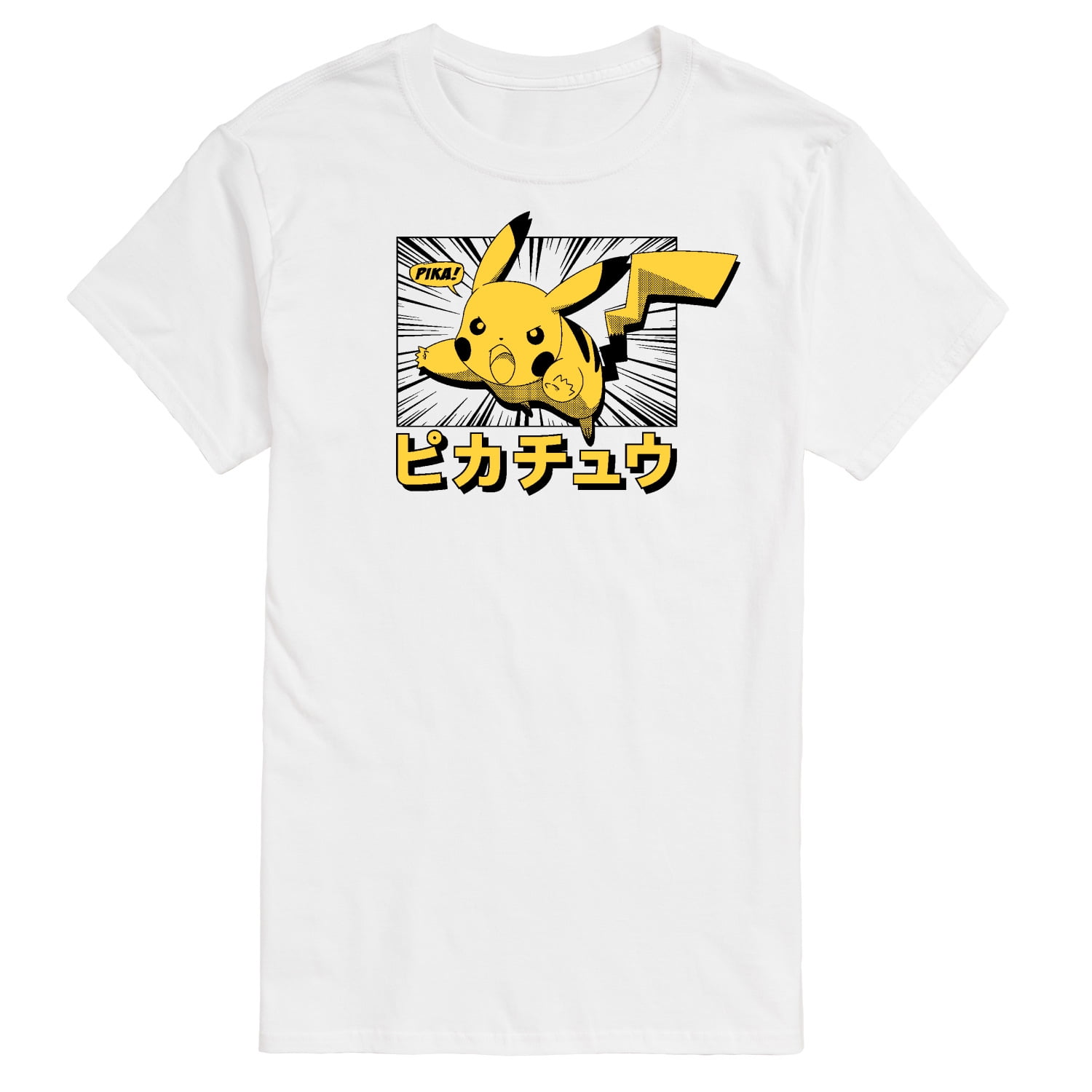 Pokémon - Pikachu Anime Kanji - Men's Short Sleeve Graphic T-Shirt ...