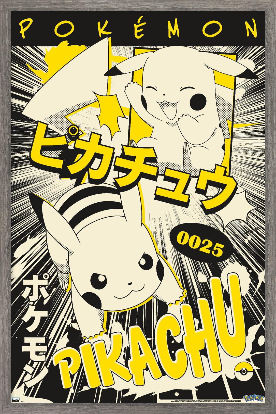 Pokémon - Pikachu Anime Wall Poster, 14.725" x 22.375" Framed - Walmart.com