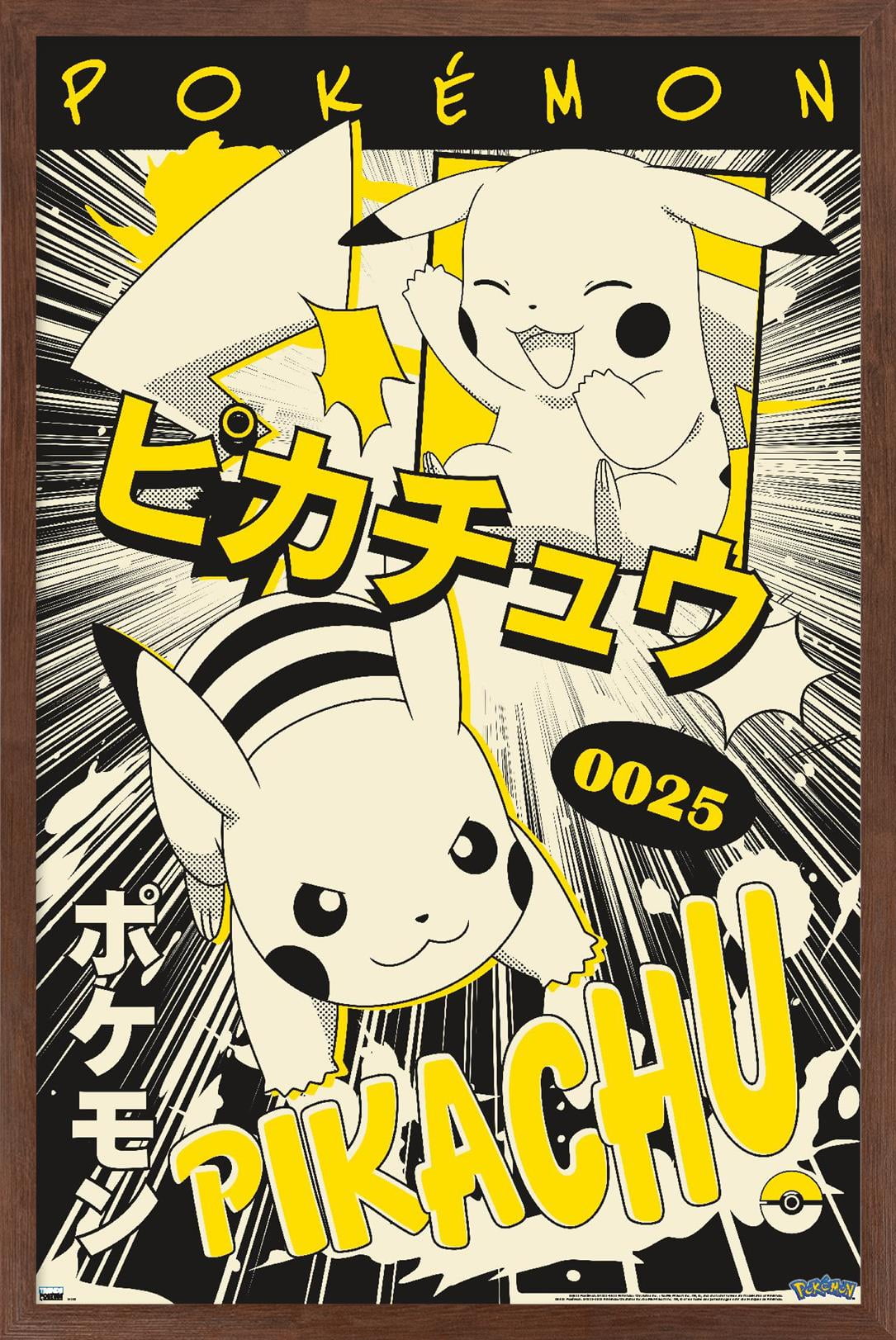 Pokémon - Pikachu Anime Wall Poster, 22.375" x 34" Framed - Walmart.com