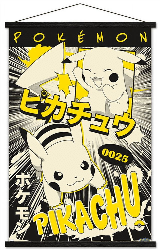 Pokémon - Pikachu Anime Wall Poster with Magnetic Frame, 22.375" x 34 ...