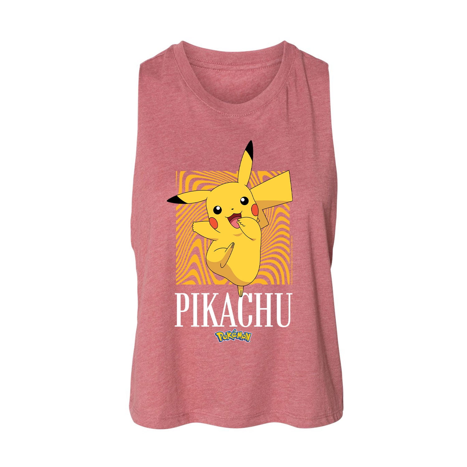 Pokémon - Pikachu Art - Juniors Cropped Racerback Tank Top - Walmart.com