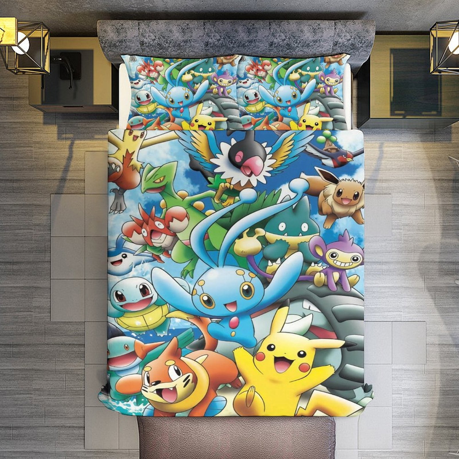 Pokémon - Pikachu Bedding Duvet Cover Queen Size for Kids and Adults ...