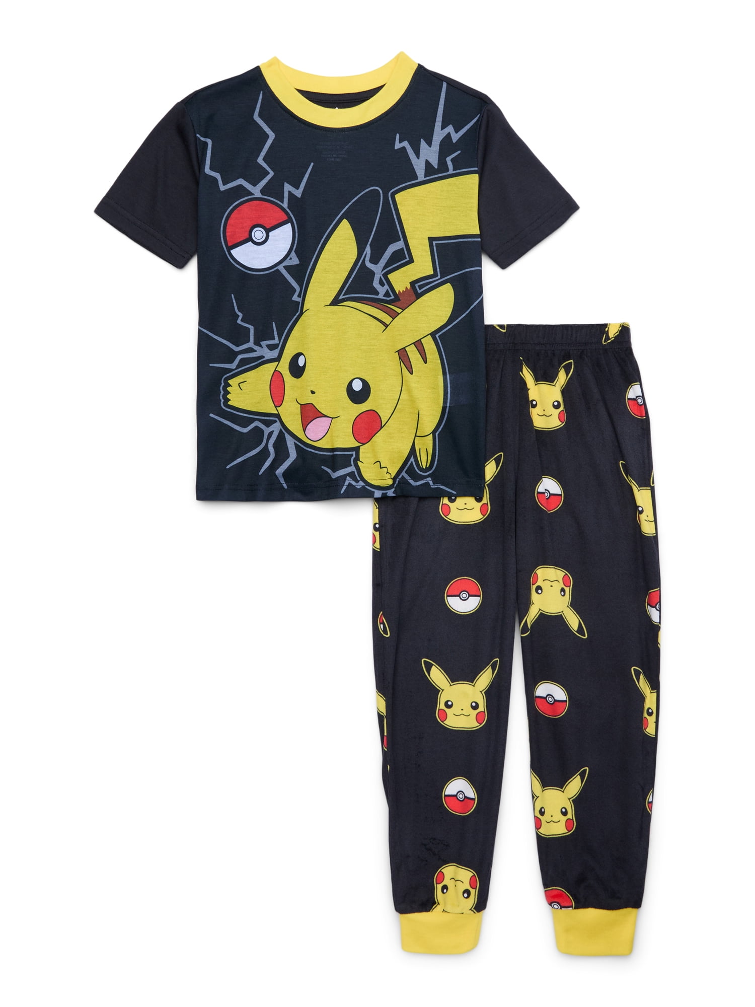 Pokemon Pikachu Boys Pajama Set, T-Shirt & Pants, Sizes 4-16, Graphic ...
