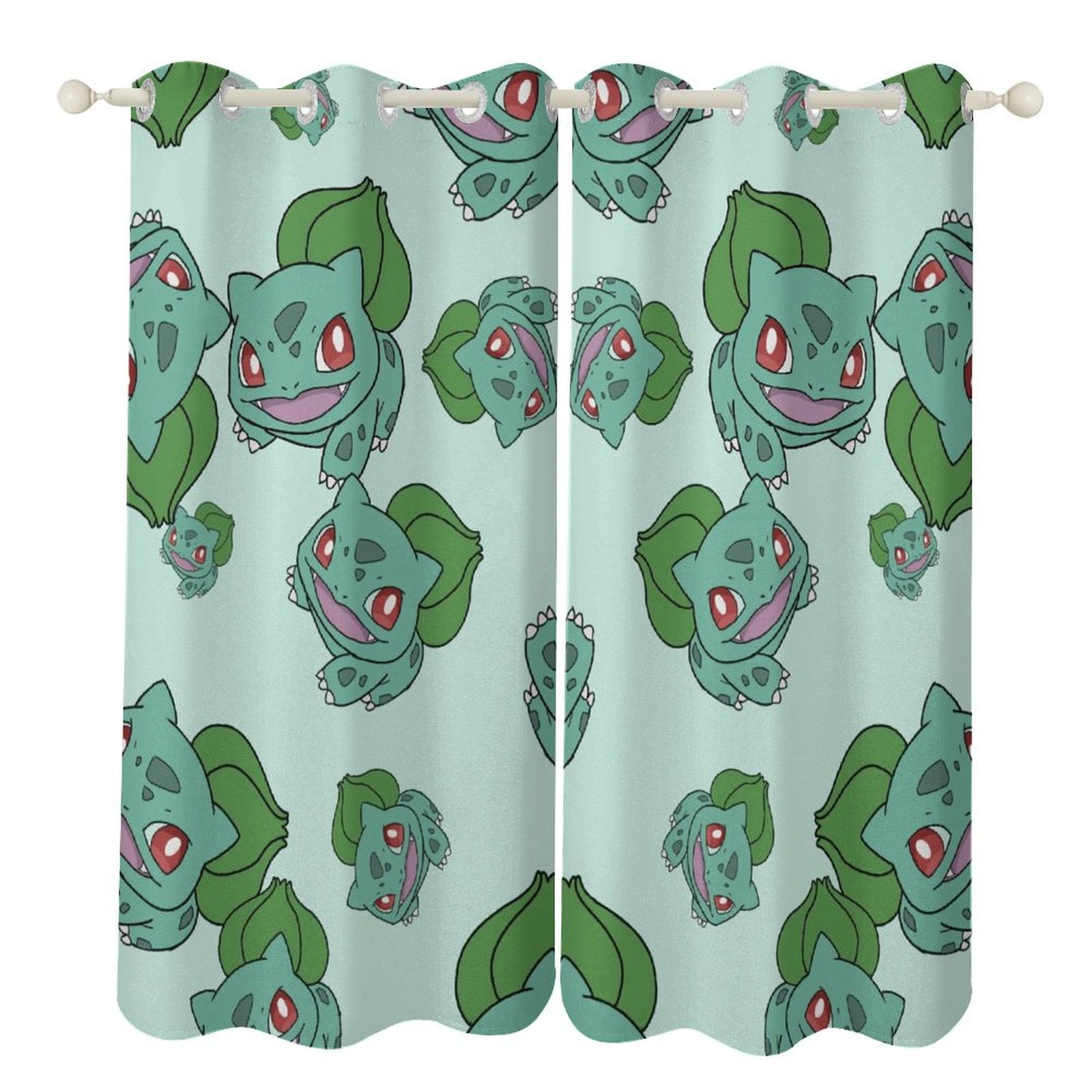 Pokémon-Pikachu Bulbasaur Curtains 84 Inch,Blackout Curtains,Cartoon ...