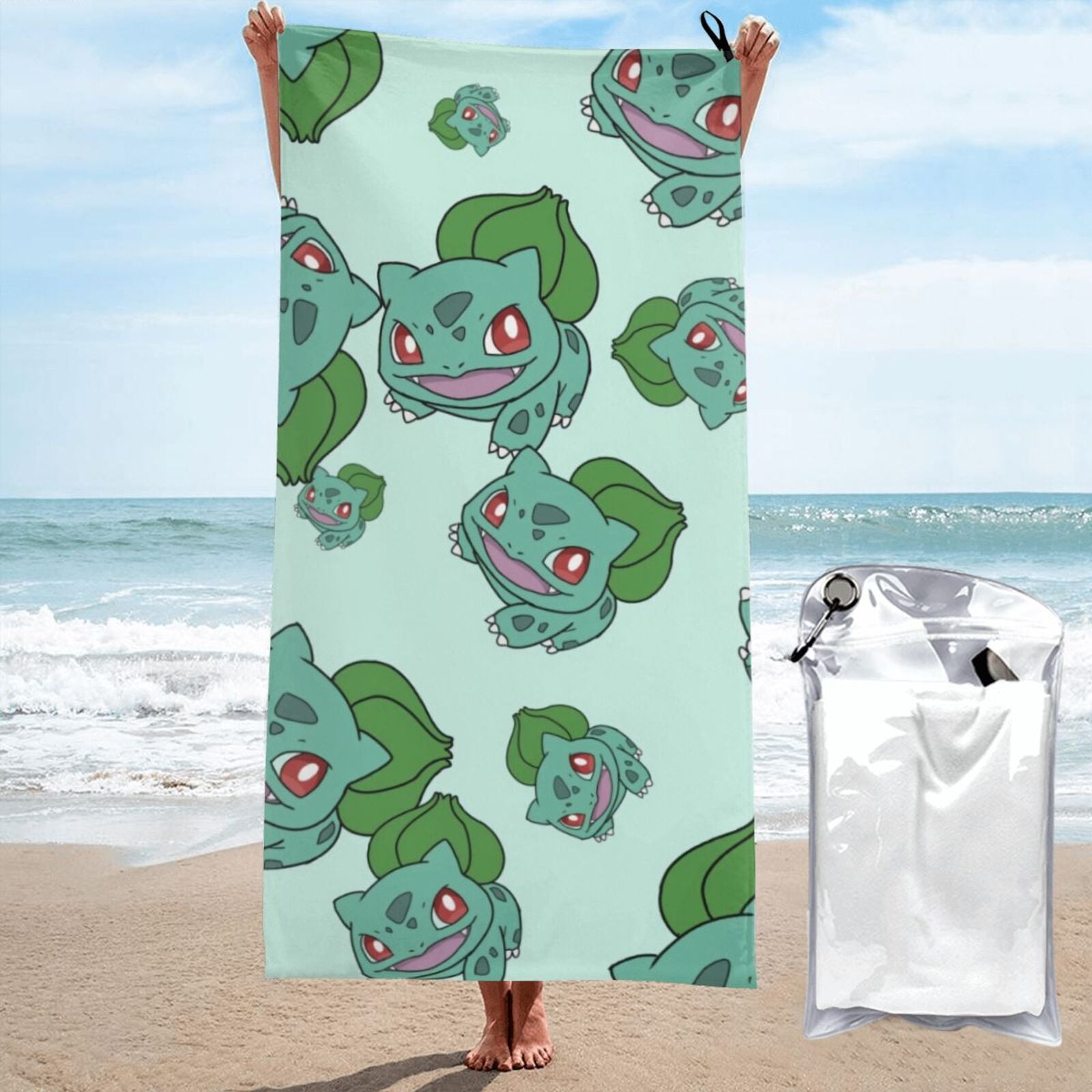Pokémon-Pikachu Bulbasaur Microfiber Large Beach Towels Quick Dry ...