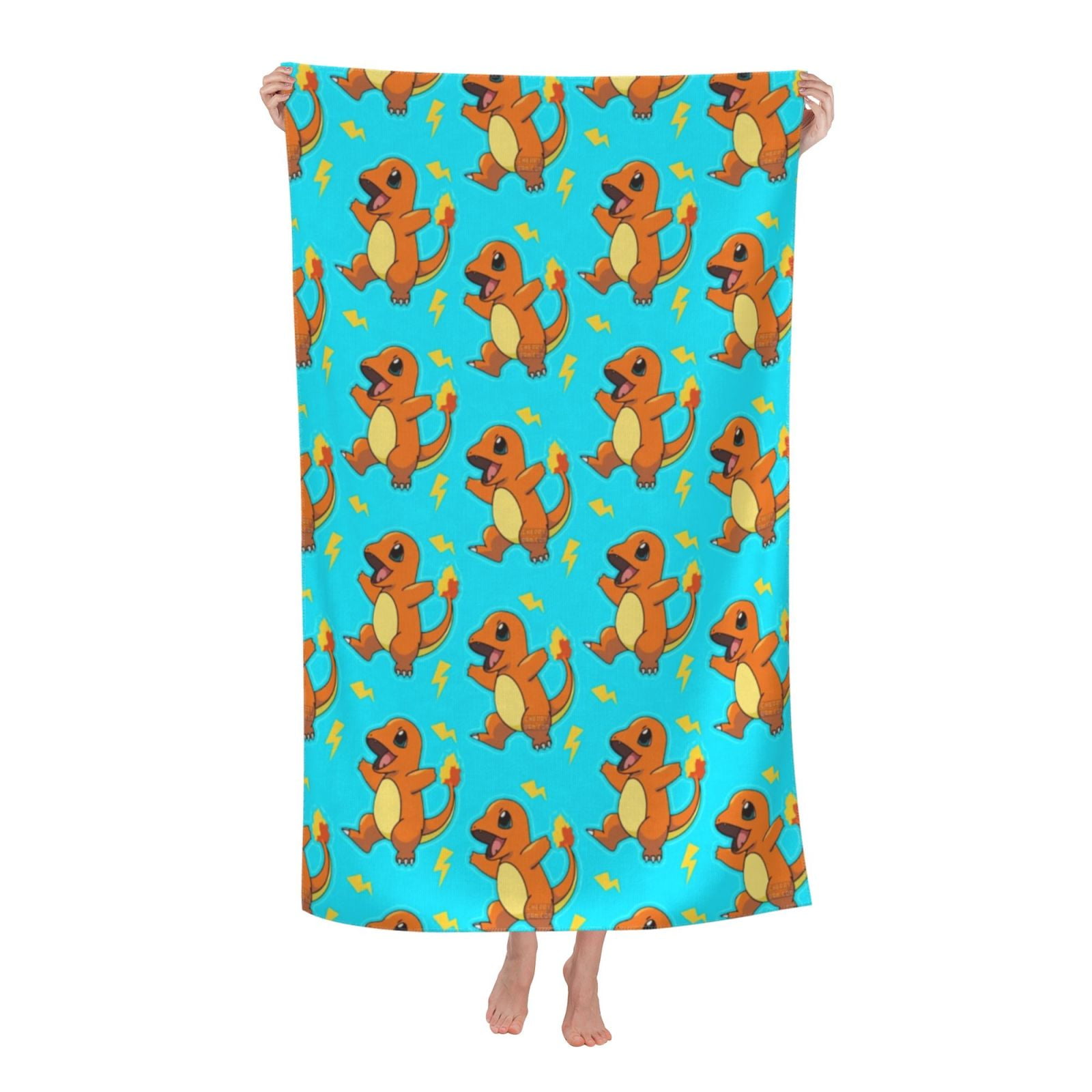Pokémon-Pikachu Cartoon Charmander Bath Towels for Kids Adults,Pokémon ...