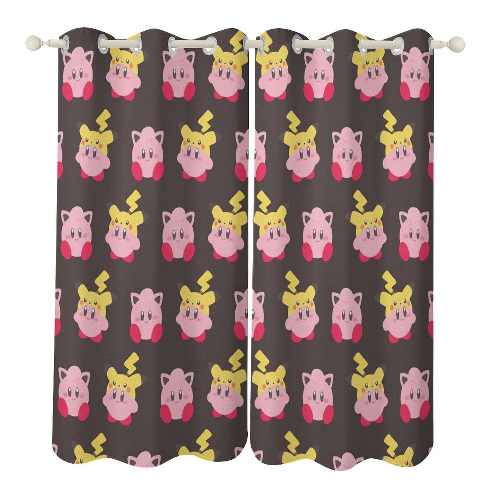 Pokémon-Pikachu Cartoon Jigglypuff Curtains 72 Inch,Blackout Curtains ...