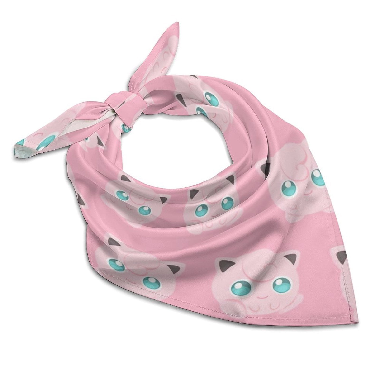 Pokémon Pikachu Cartoon Jigglypuff Square Satin Head Scarf Hair Scarves ...