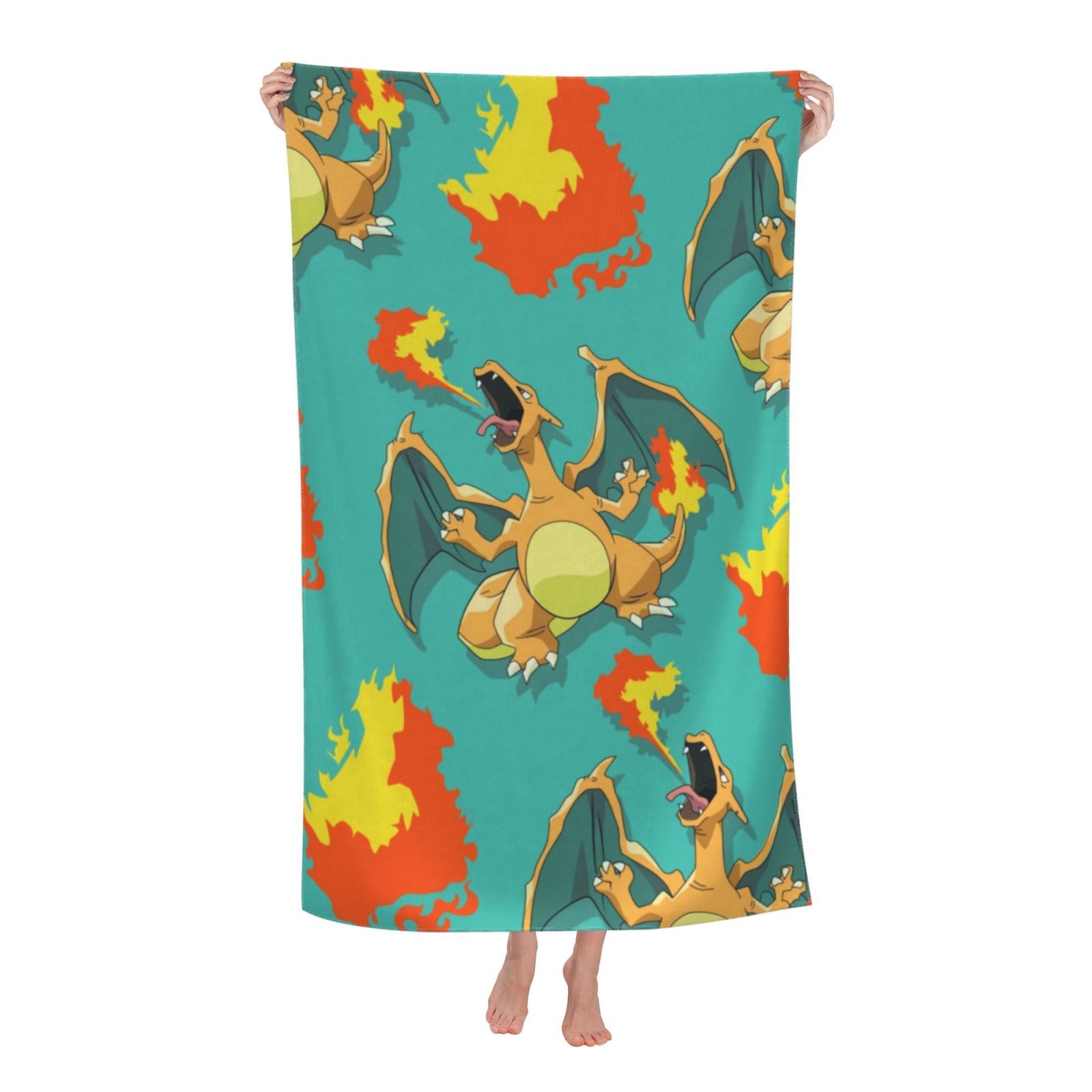 Pokémon-Pikachu Charizard Bath Towels for Kids and Adults,Soft ...