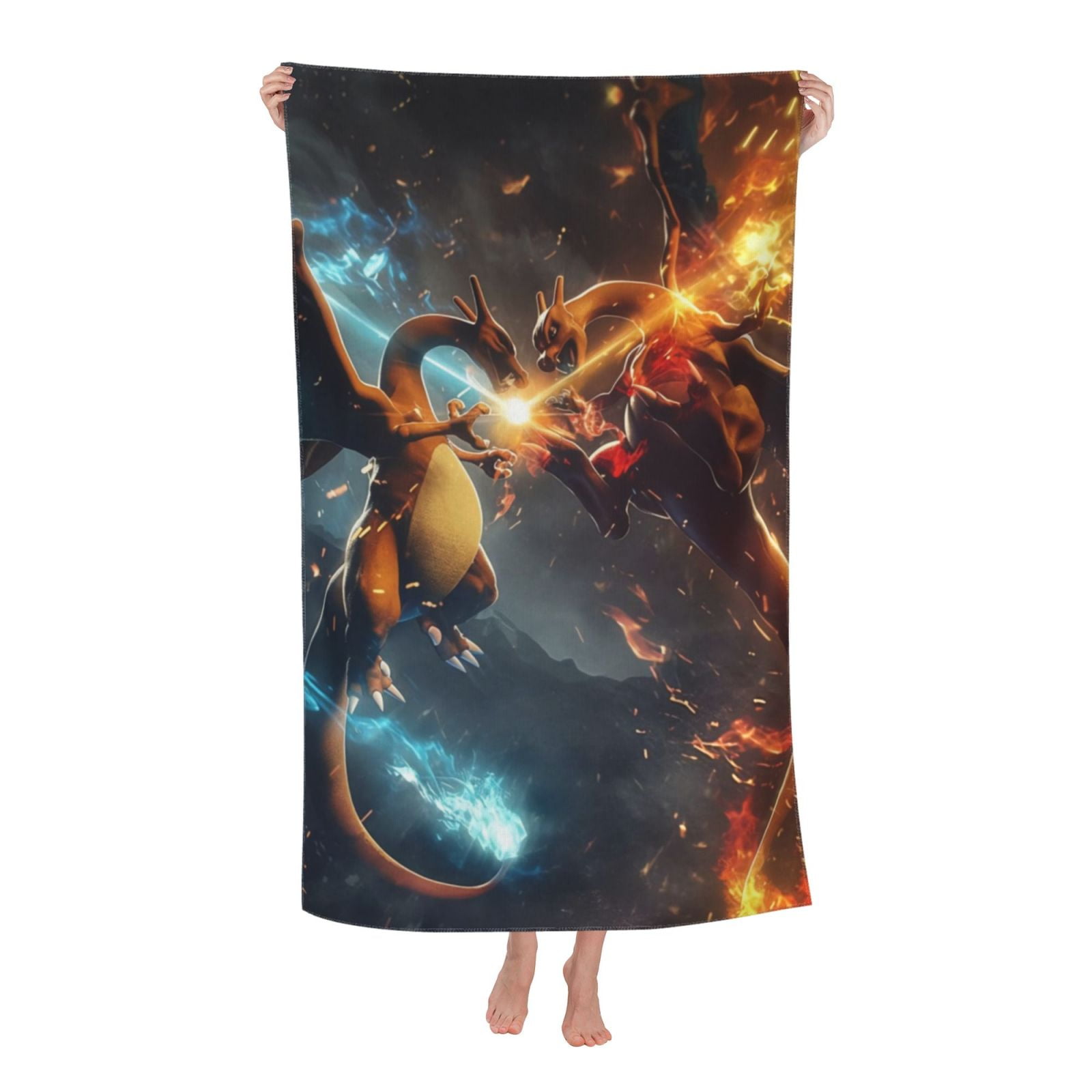 Pokémon-Pikachu Charizard Bath Towels,Pokémon-Pikachu Charizard Beach ...