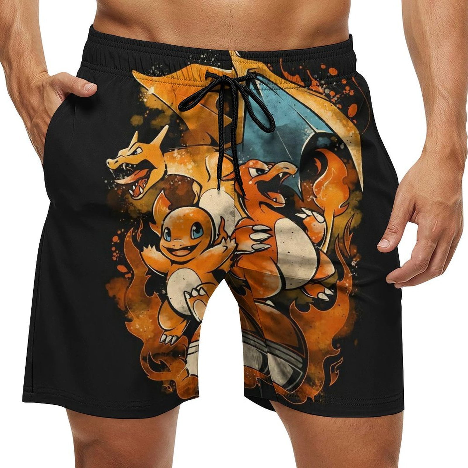 Pokémon-Pikachu Charizard Mens Swim Trunks,Men's Swim Trunks Board ...