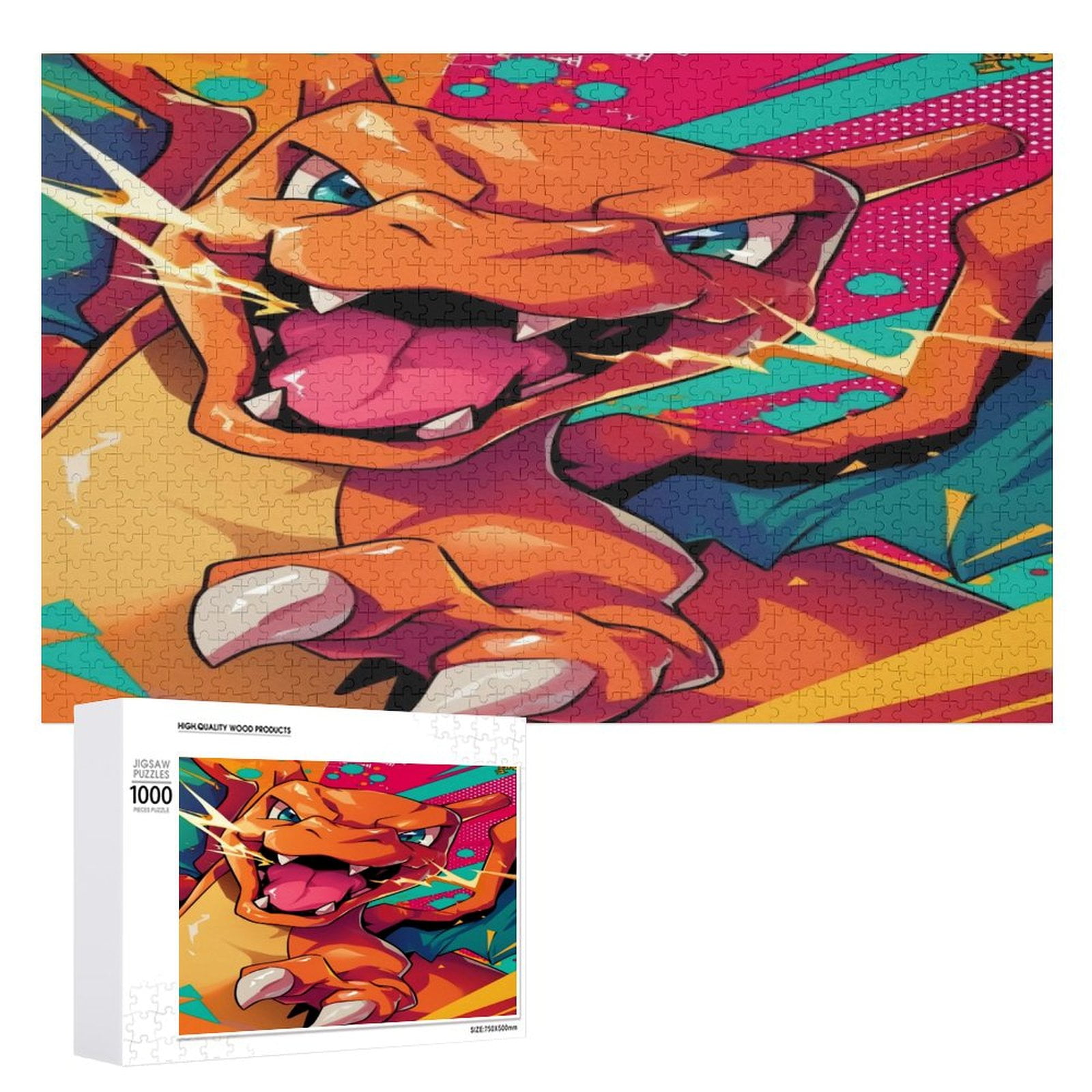 Pokémon Pikachu Charizard Puzzles for Adults 1000 Pieces - Puzzles ...