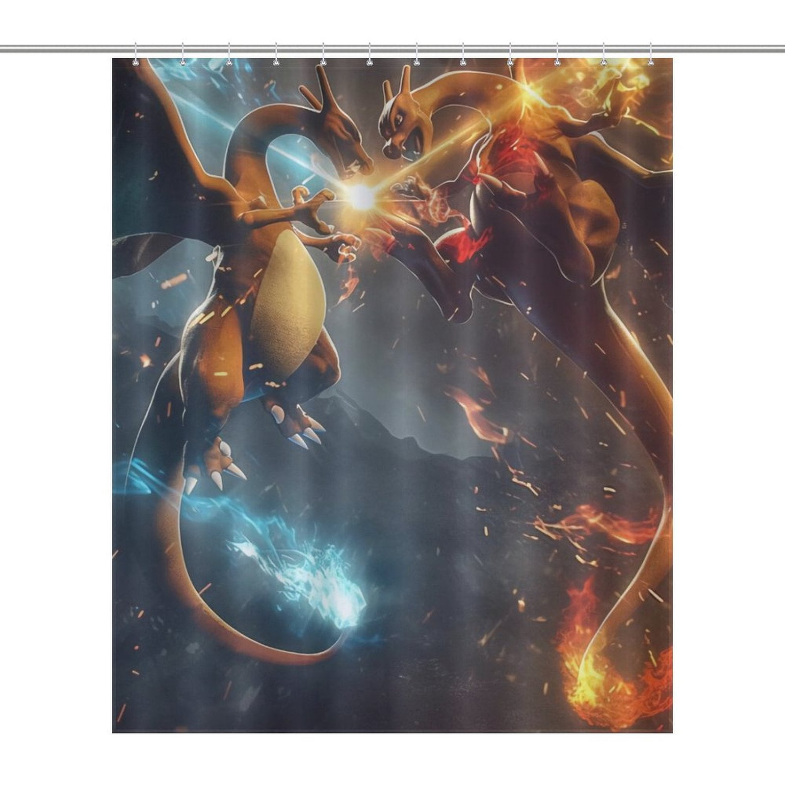Pokémon-Pikachu Charizard Shower Curtain,Shower Curtain liner Washable ...