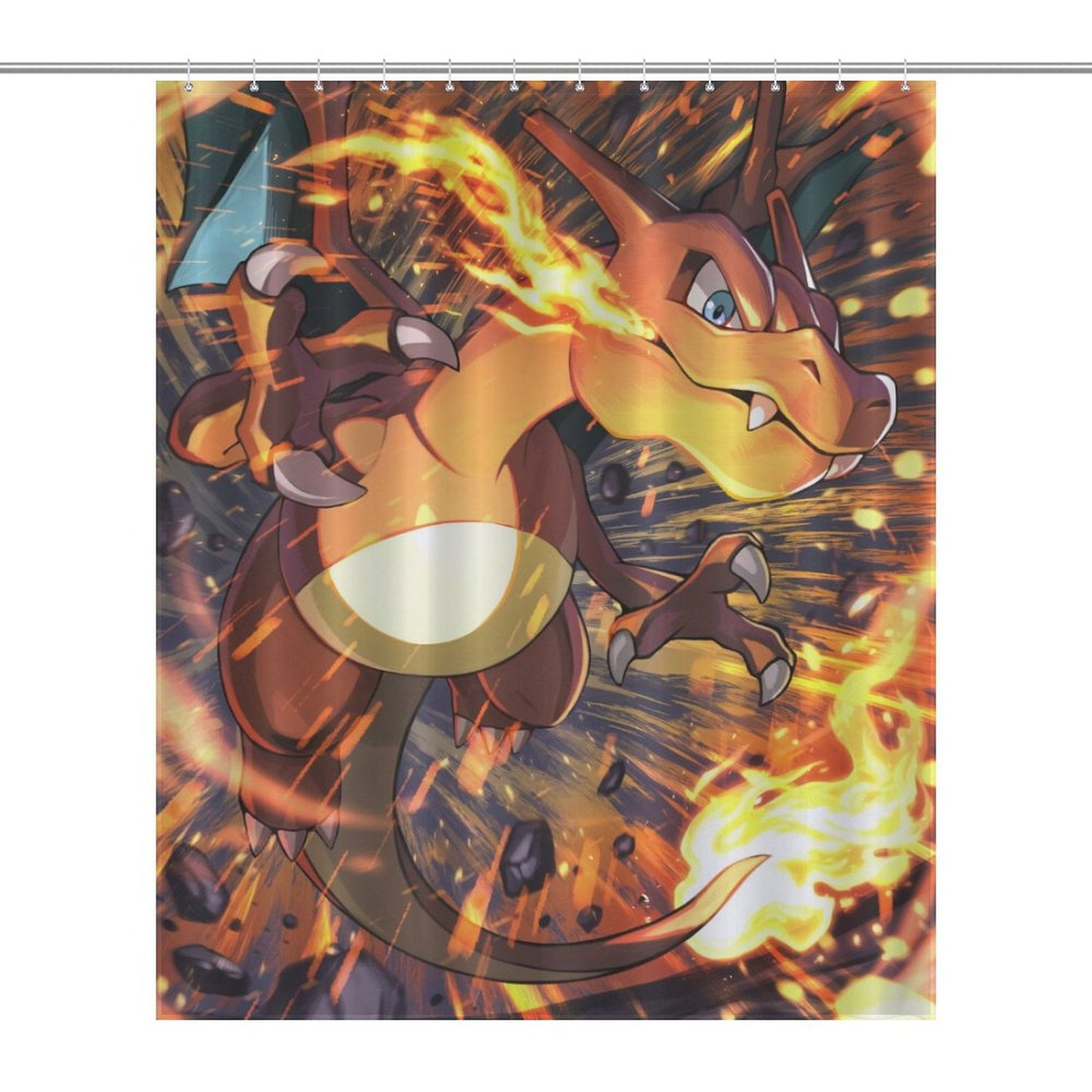 Pokémon-Pikachu Charizard Shower Curtain,Shower Curtain liner Washable ...