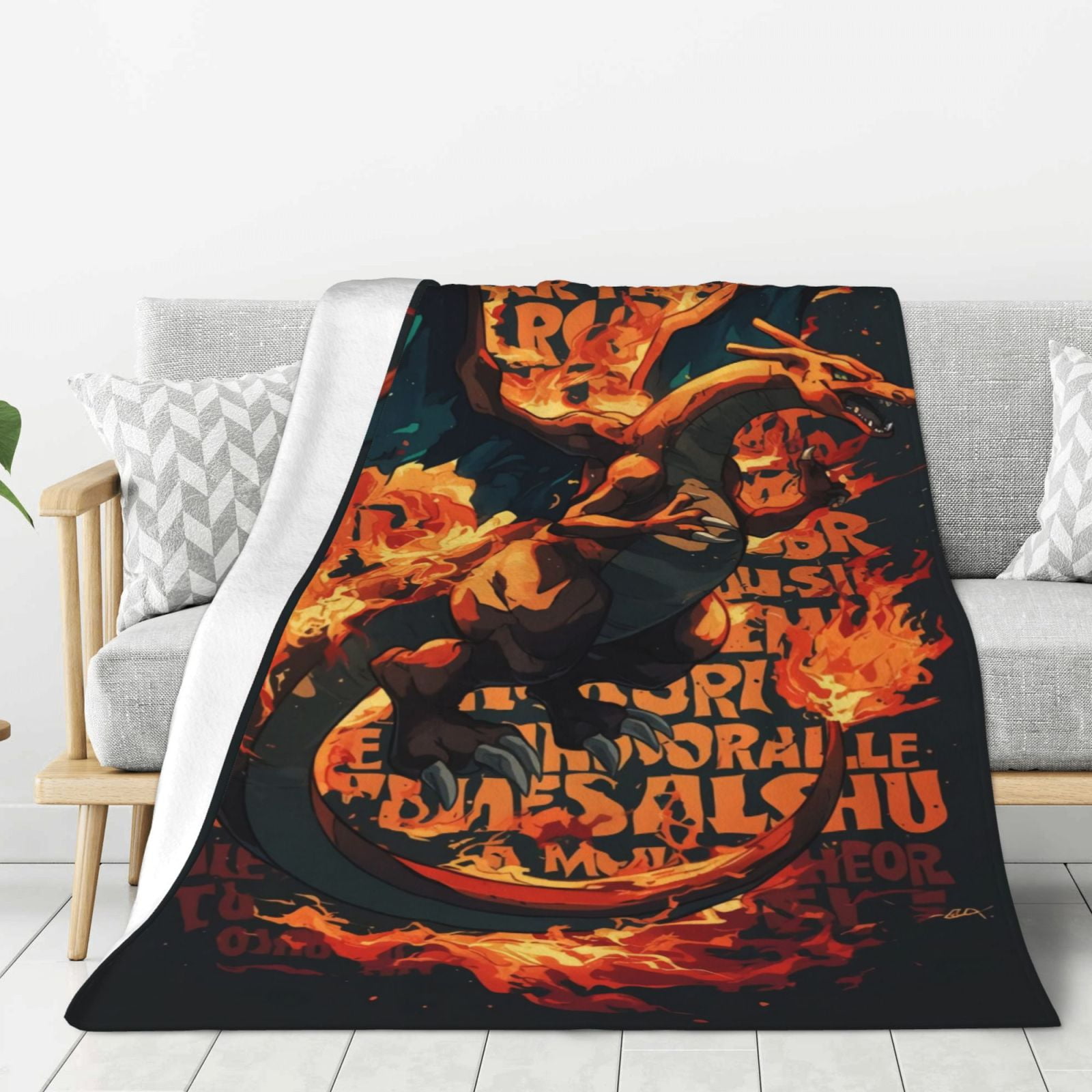 Pokémon Pikachu Charizard Throw Blanket for Couch - Soft Cozy Blanket ...