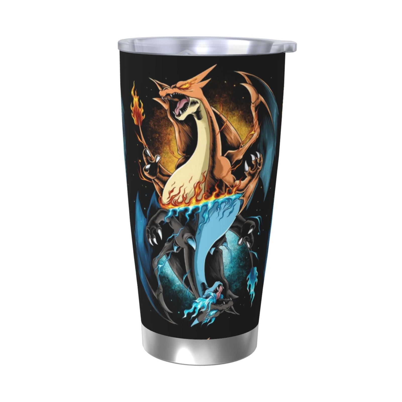 Pokémon Pikachu Charizard Water Bottle,Travel Coffee Mug Tumbler with ...