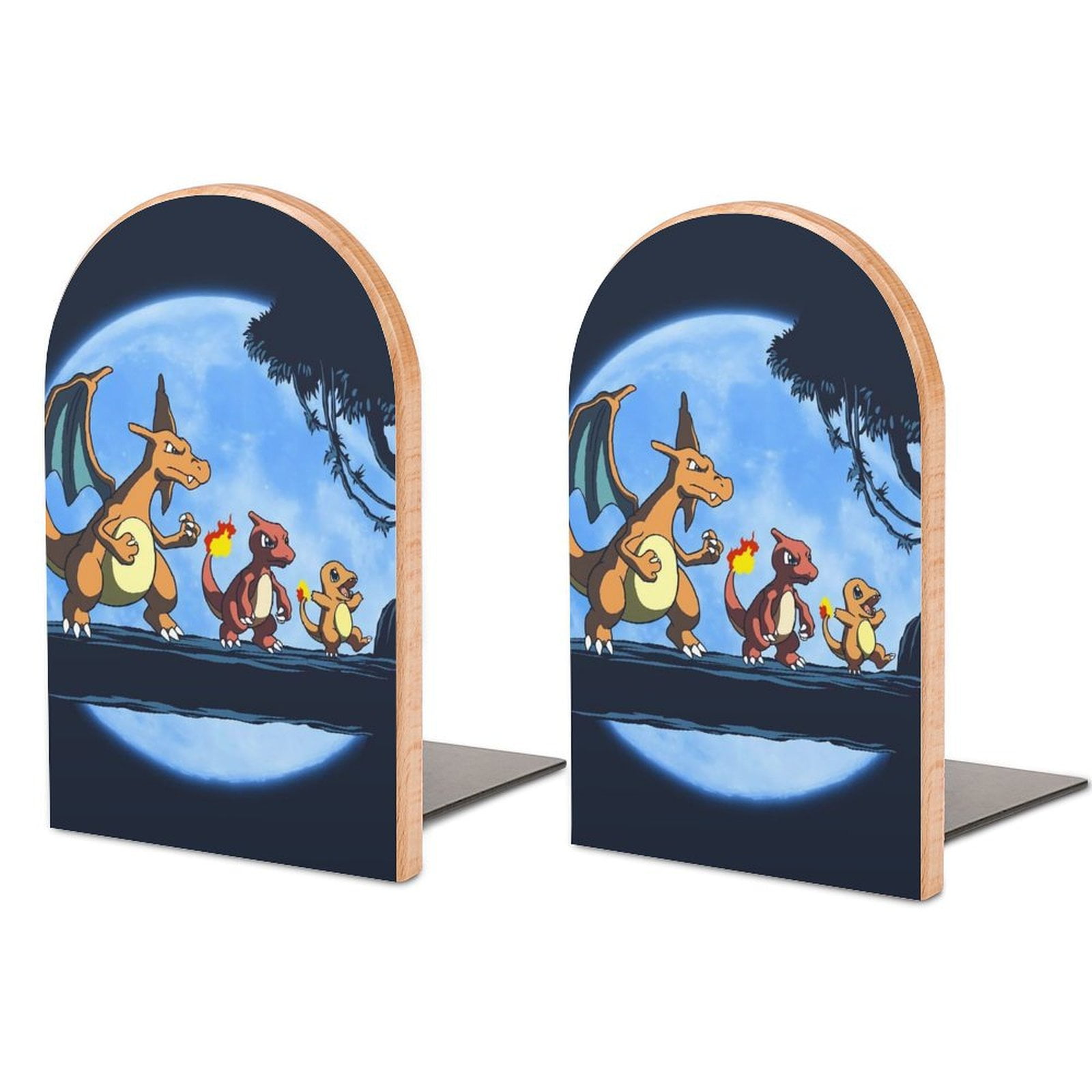 Pokémon-Pikachu Charmander Charizard Book Ends,Wood Bookends for ...