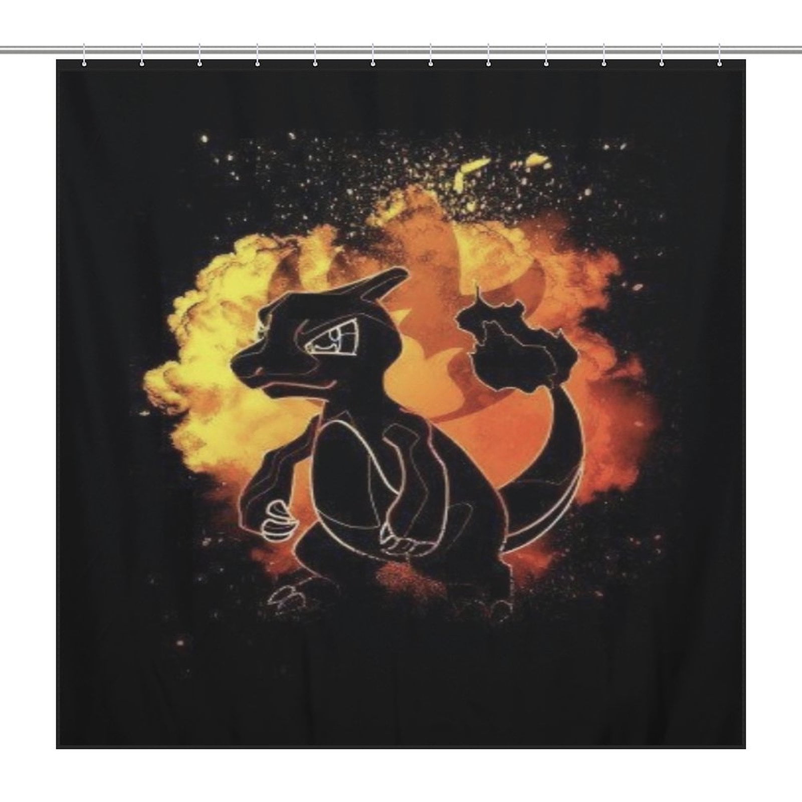 Pokémon-Pikachu Charmander Shower Curtain,Shower Curtain Liner,Bath ...