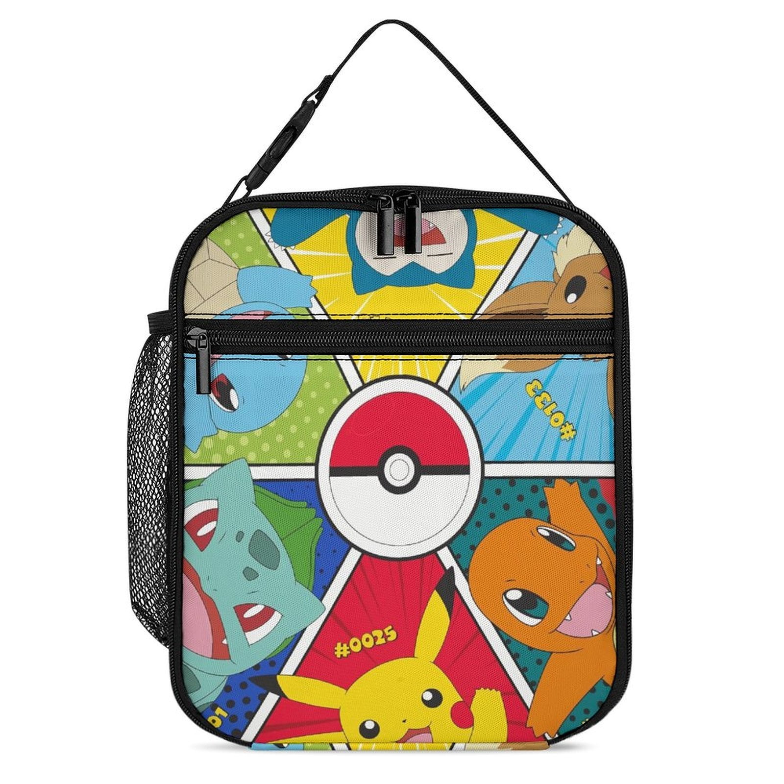 Pokémon-Pikachu Charmander,Snorlax,Eevee Design Custom Text Lunch Bag ...