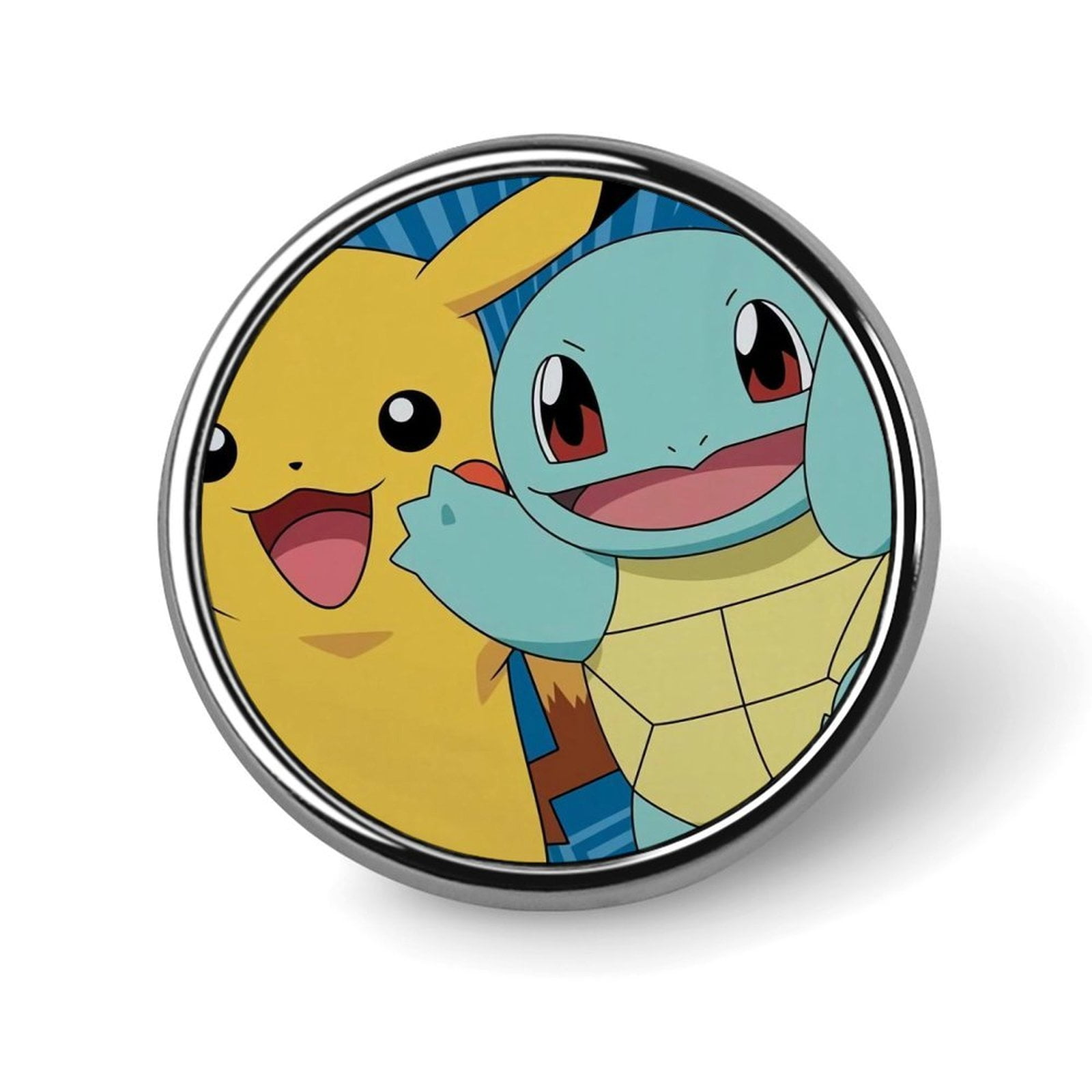 Pokémon Pikachu-Charmander Squirtle Bulbasaur 23 DIY Round Badge Aluminum Alloy Badges ...