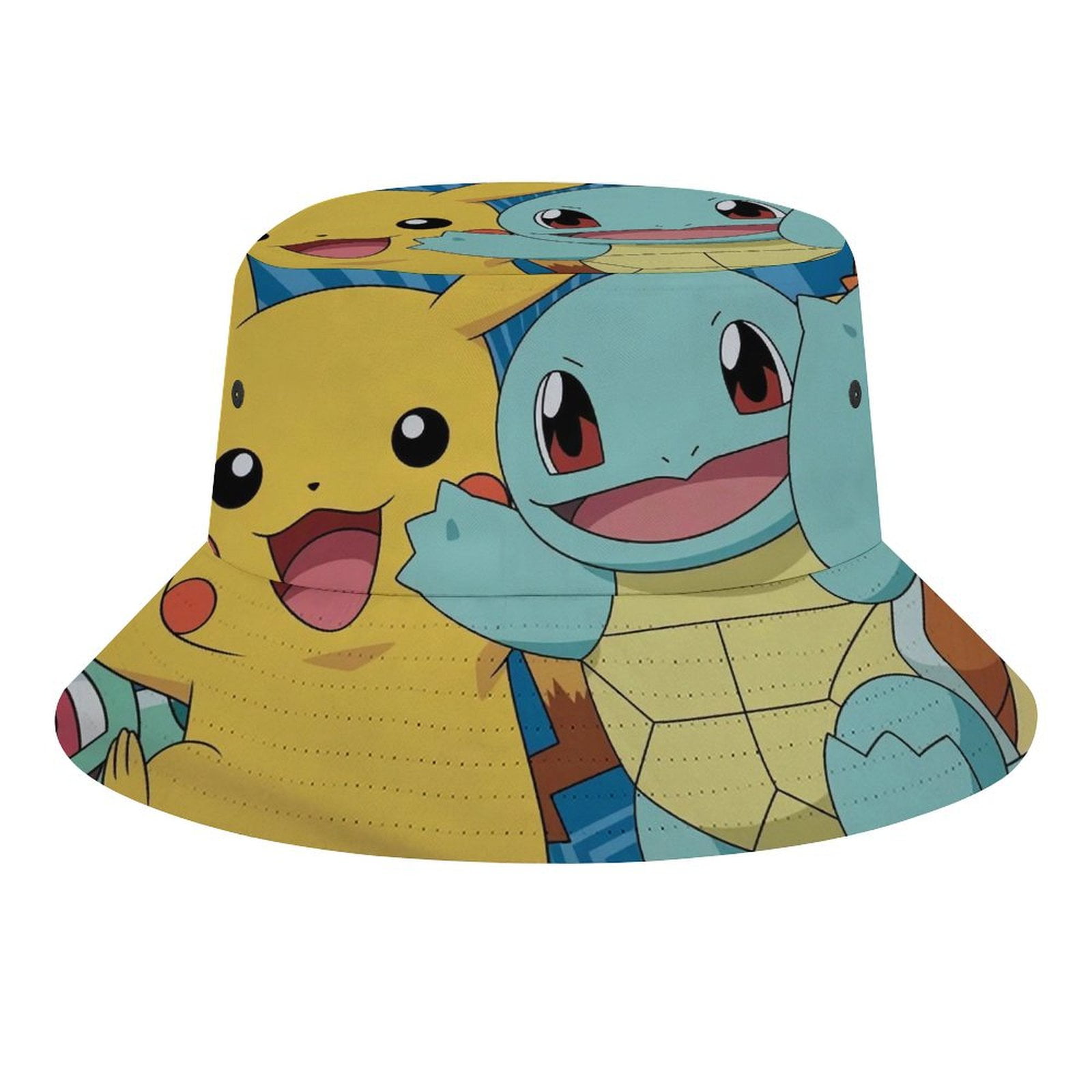 Pokémon Pikachu-Charmander Squirtle Bulbasaur 23 Fashion Bucket Hat Sun ...