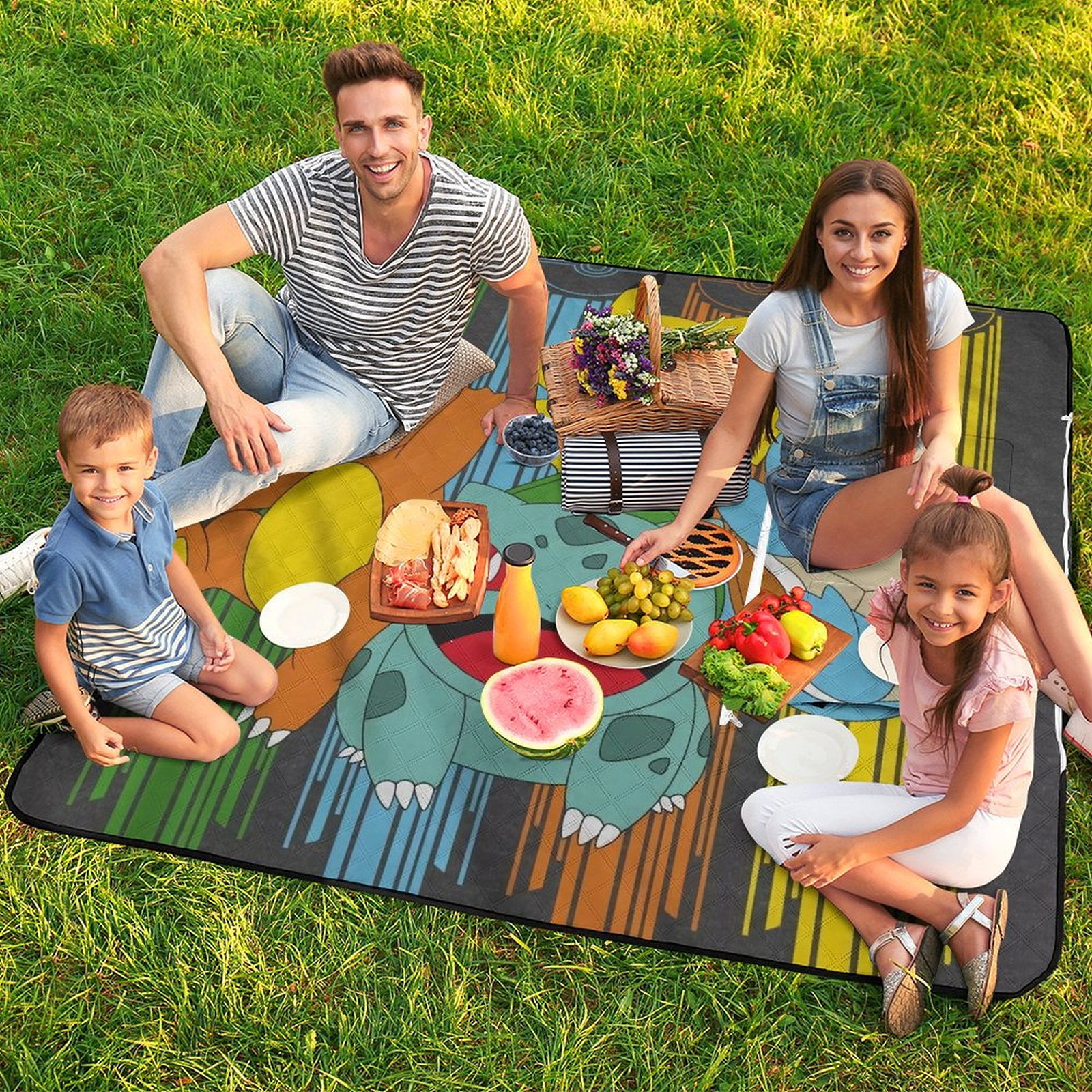 Pokémon-Pikachu Charmander Squirtle Bulbasaur Extra Large Picnic ...