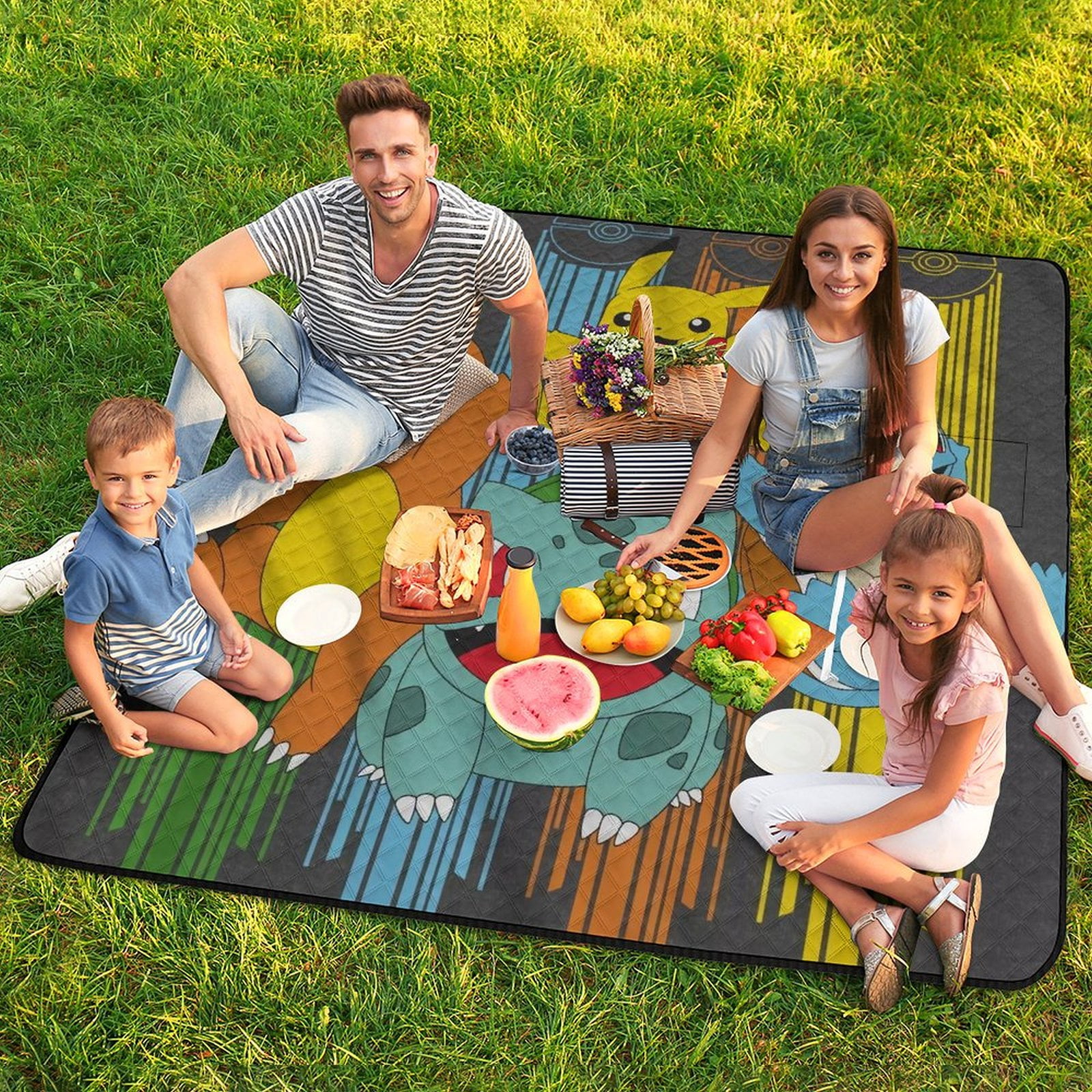 Pokémon-Pikachu Charmander Squirtle Bulbasaur Extra Large Picnic ...