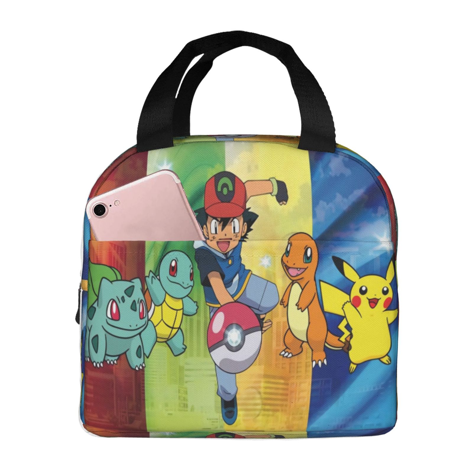 Pokémon-Pikachu Charmander Squirtle Bulbasaur Lunch Box for Women/Men ...