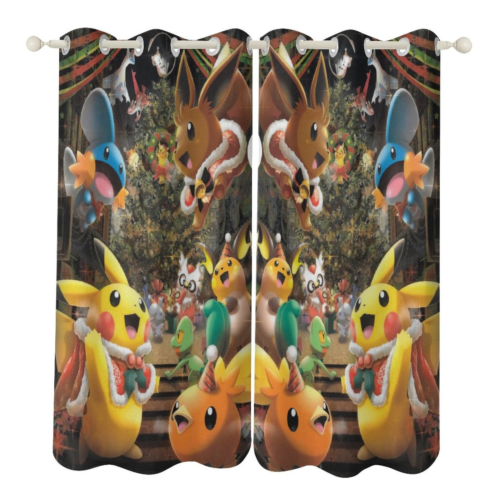 Pokémon-Pikachu Charmander Squirtle Bulbasaur Party Curtains 72 Inch ...