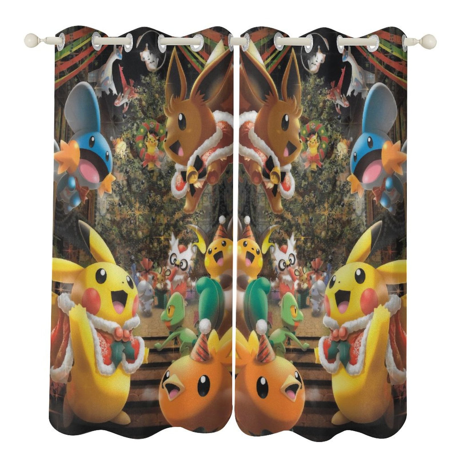 Pokémon-Pikachu Charmander Squirtle Bulbasaur Party Curtains 84 Inch ...