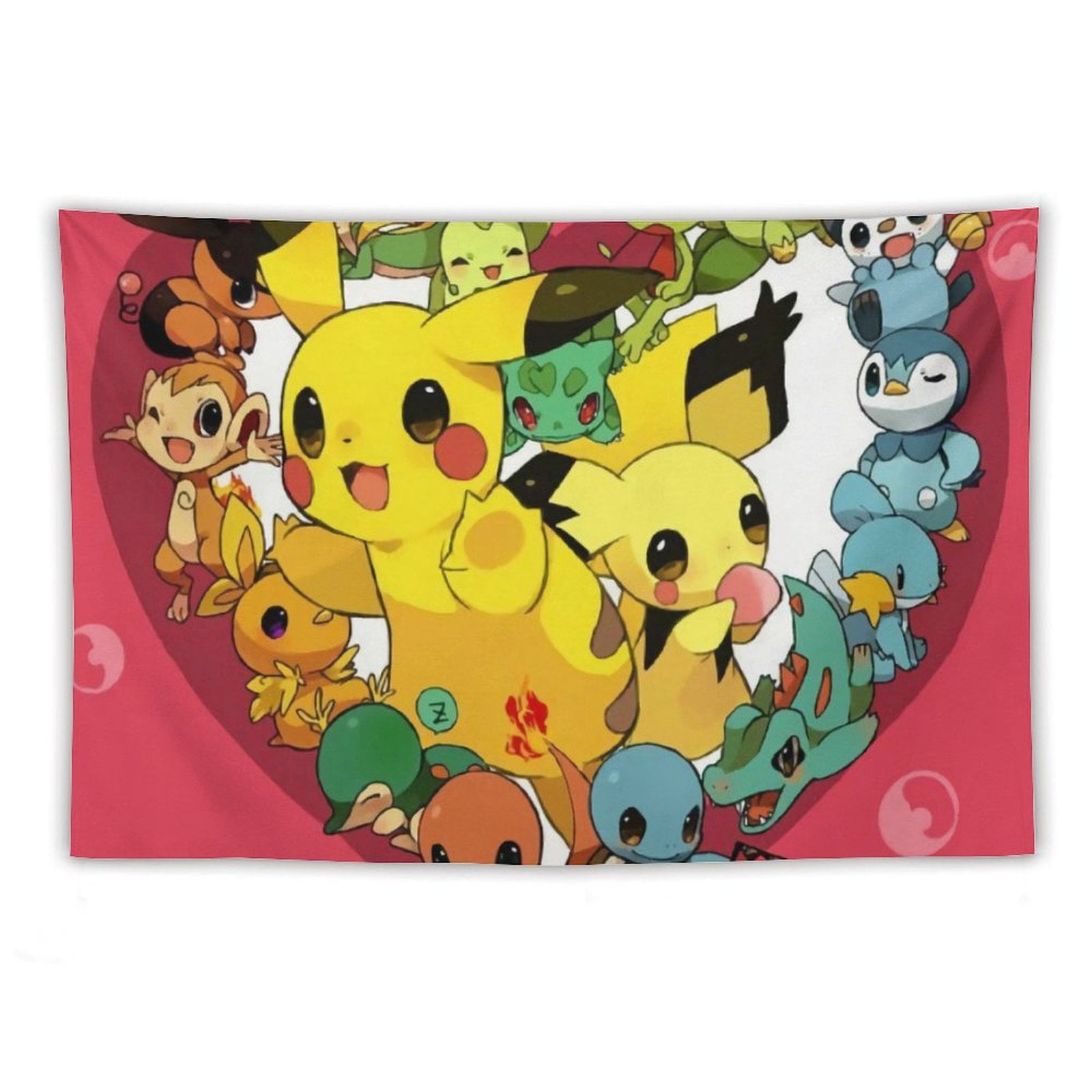 Pokémon-Pikachu Charmander Squirtle Bulbasaur Party Tapestry,Wall Tapestry,Tapestries Wall ...