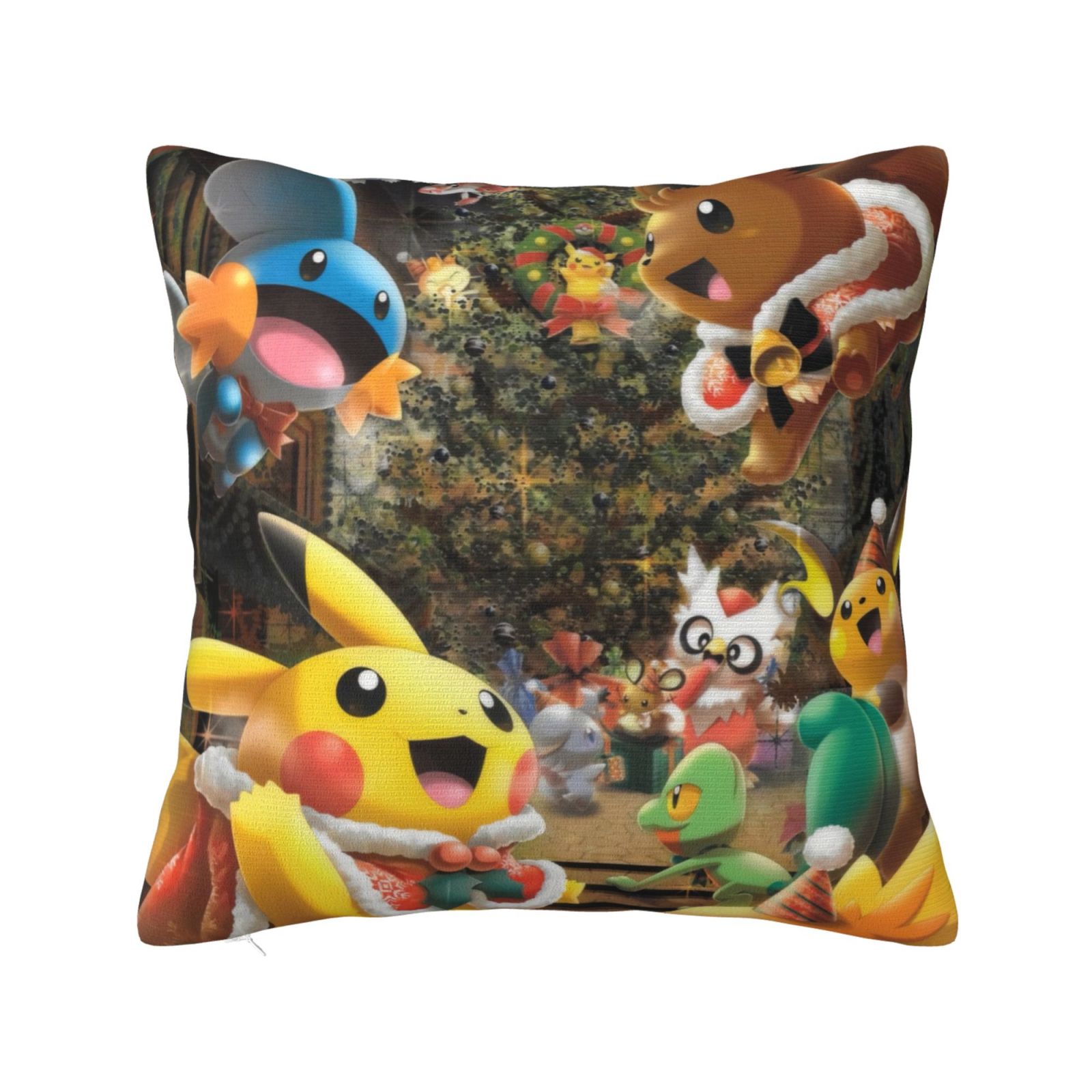 Pokémon-Pikachu Charmander Squirtle Bulbasaur Party Throw Pillow Covers ...