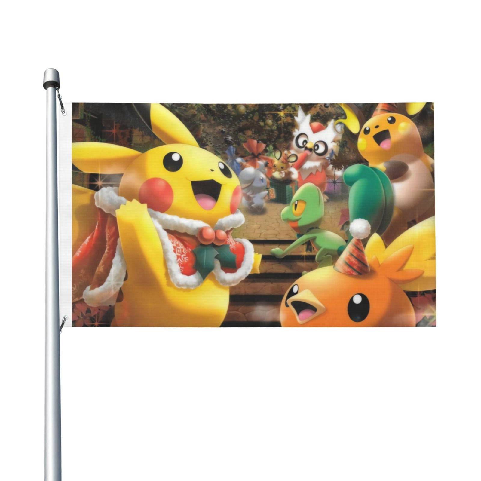 Pokémon-Pikachu Charmander Squirtle Bulbasaur Party1 3x5ft Face Flag ...