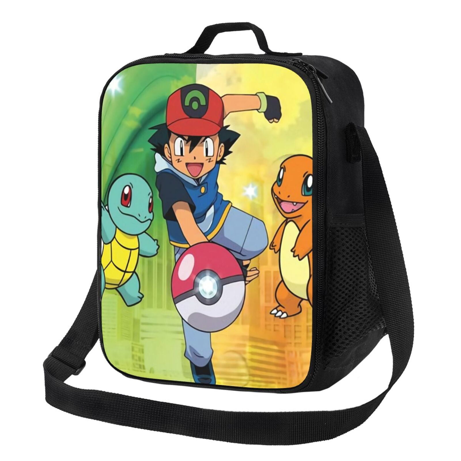 Pokémon-Pikachu Charmander Squirtle Bulbasaur356 Crossbody Lunch Bag ...