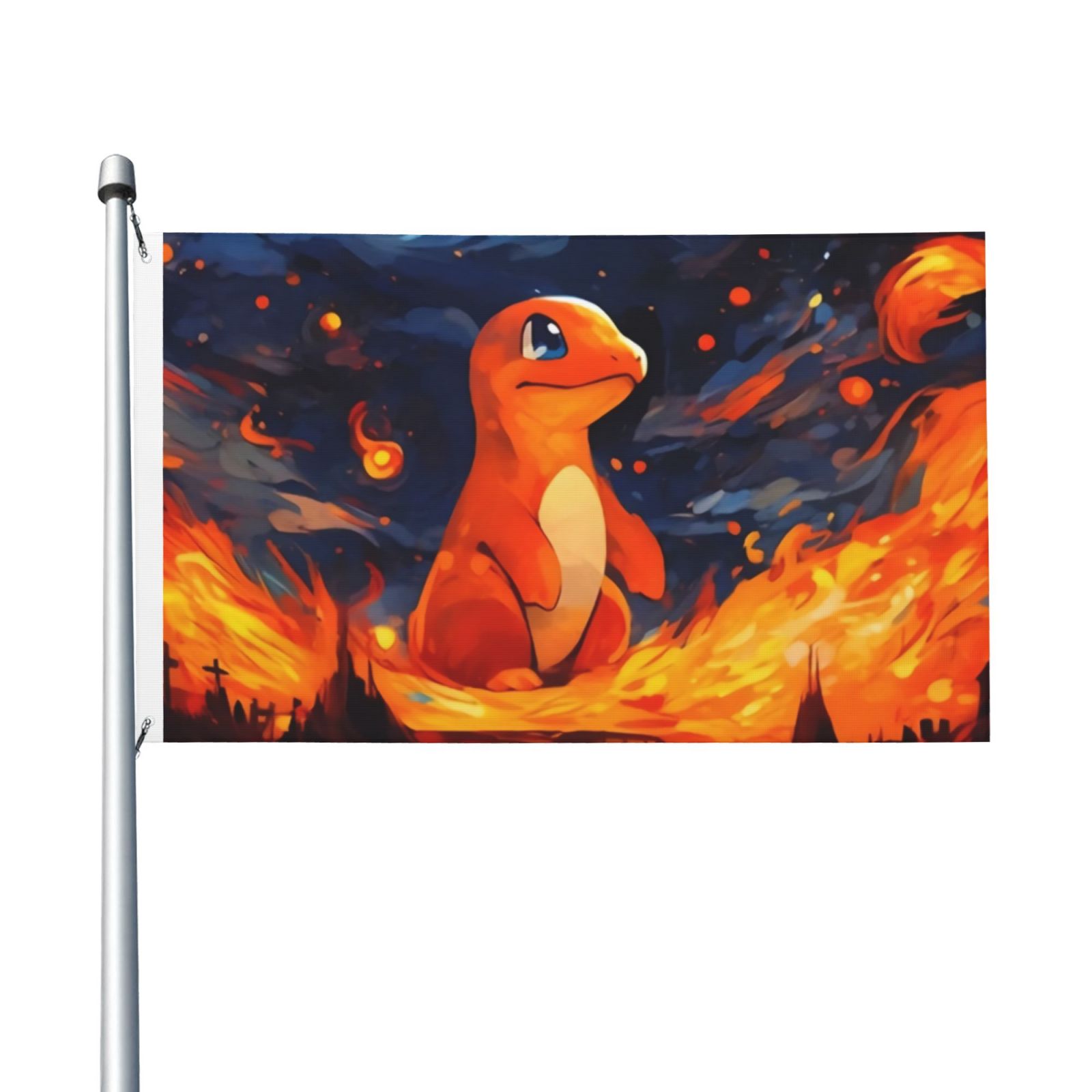 Pokémon Pikachu Charmander00 3x5ft Face Flag Fade Proof Holiday Fall ...