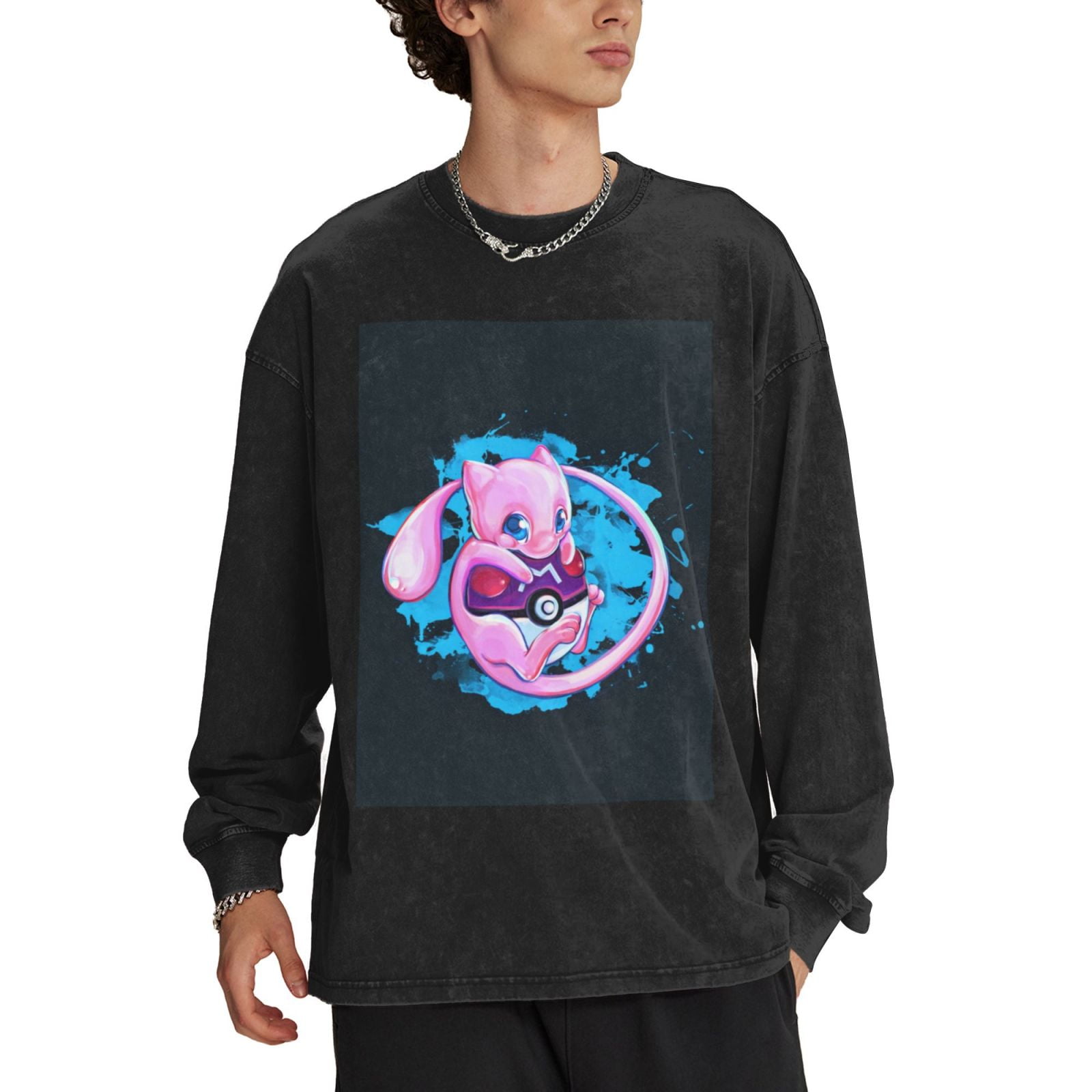 Pokémon Pikachu Dream132 Long Sleeve Shirt Men's Heavy Weight Crew Neck ...