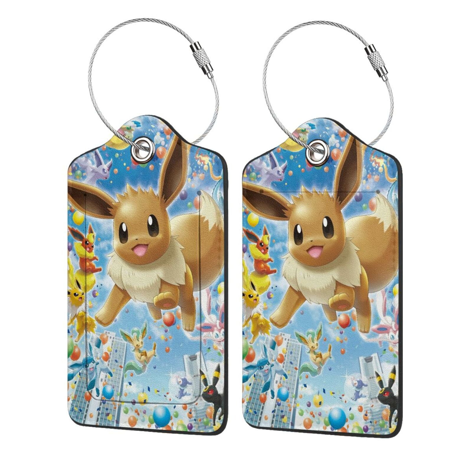 Pokémon Pikachu Eevee 876 Luggage Tags for Suitcases Travel ID ...