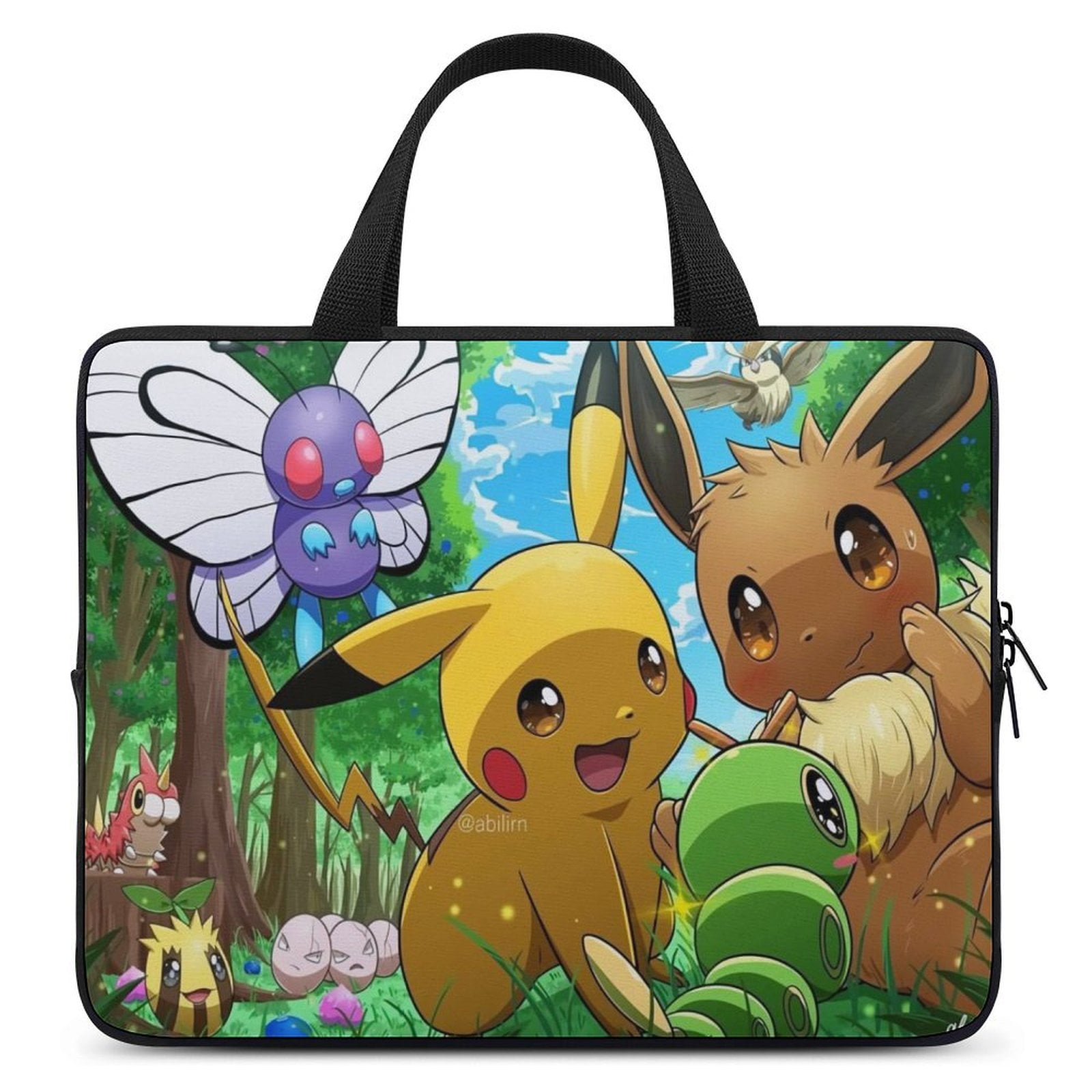 Pokémon Pikachu Eevee Caterpillar 17 Inch Laptop Bag,Expandable ...