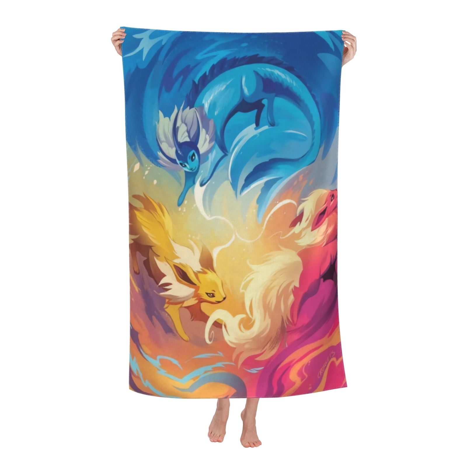 Pokémon-Pikachu Eevee Evolutions Bath Towels for Kids and Adults,Soft ...