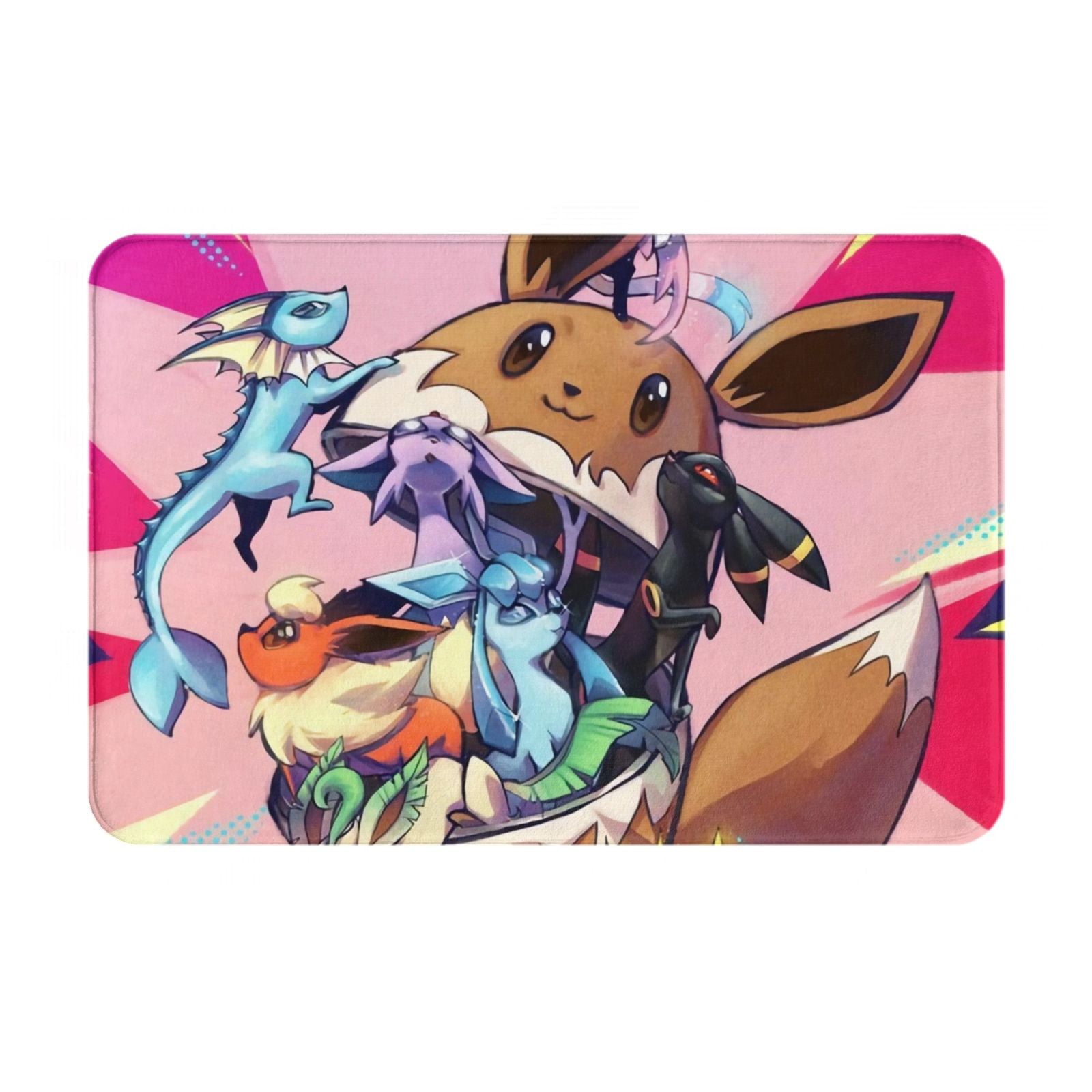 Pokémon - Pikachu Eevee Evolutions Bathroom Rugs,Door Mat Outdoor ...