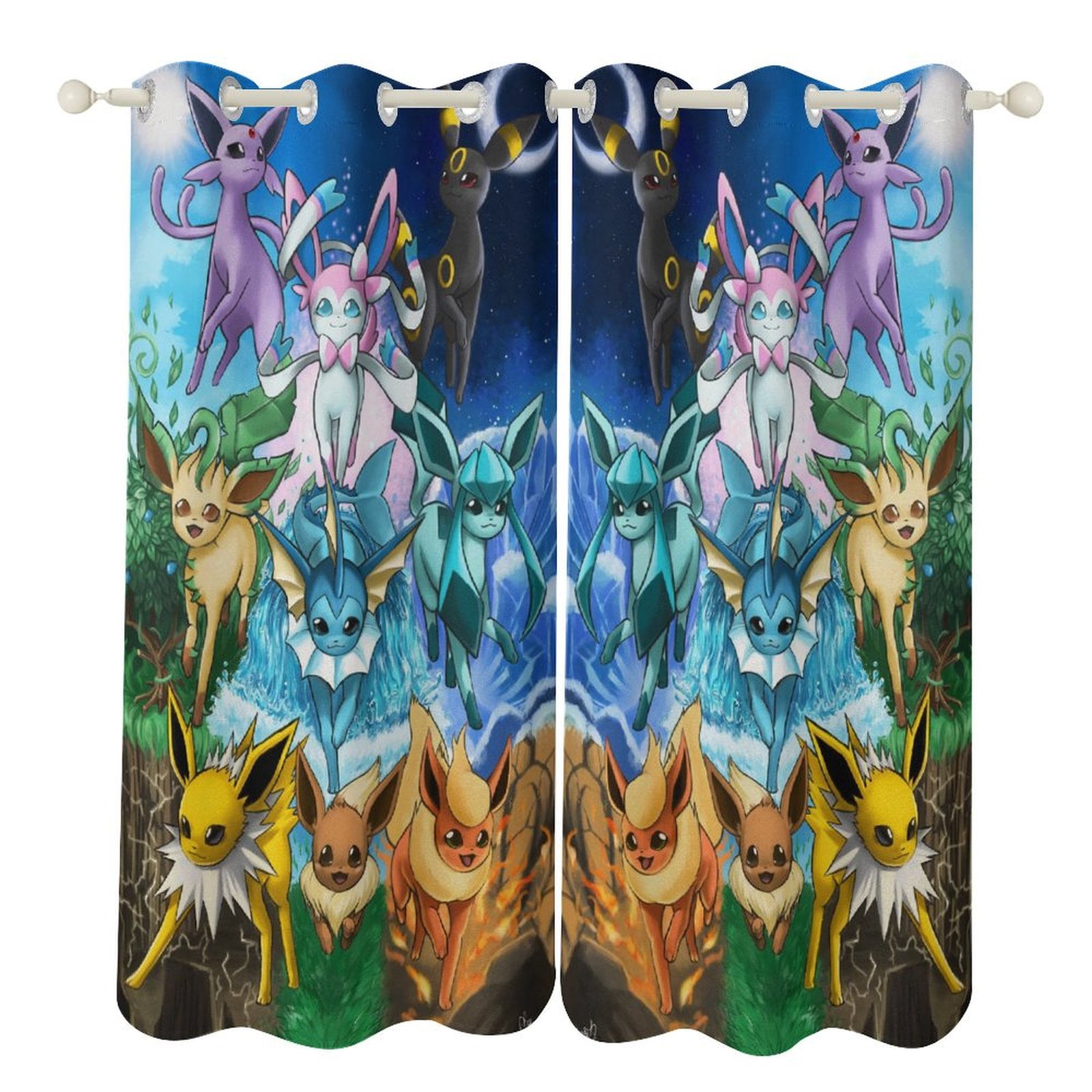 Pokémon - Pikachu Eevee Evolutions Blackout Curtains,Curtains,Curtains ...