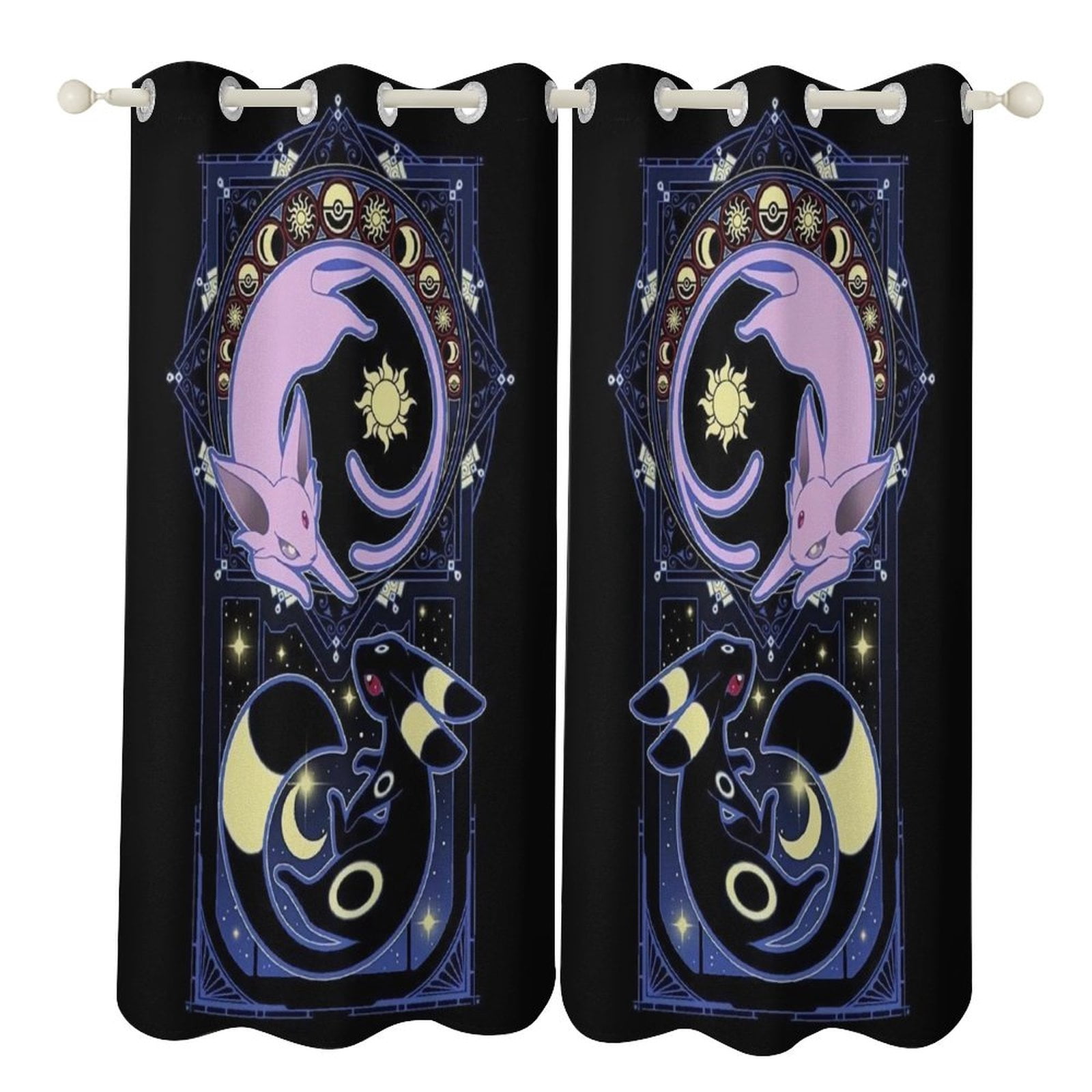 Pokémon-Pikachu Eevee Evolutions Kids Curtains 52 X 72 Inch,Cartoon ...