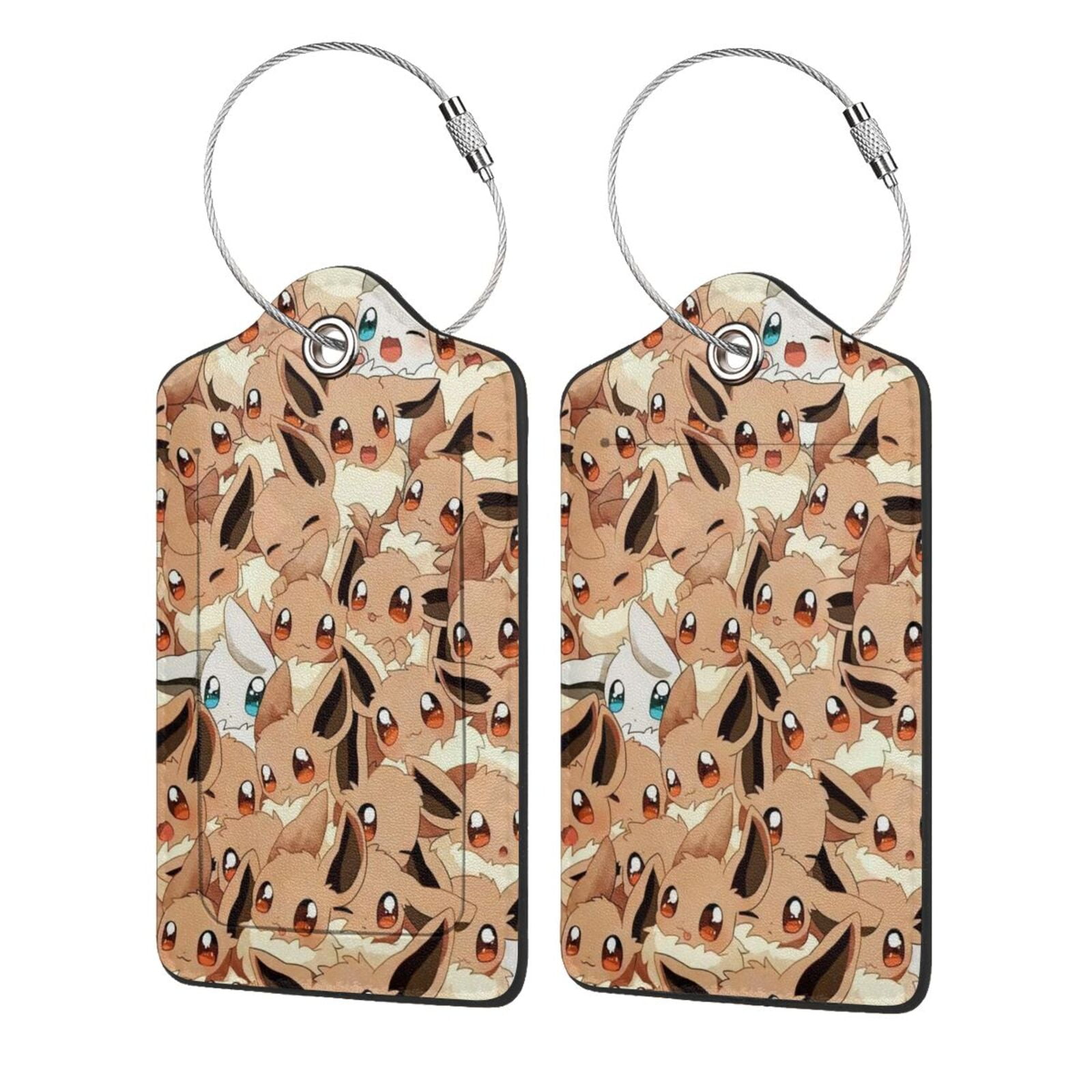 Pokémon Pikachu Eevee Face Luggage Tags for Suitcases Travel ID ...