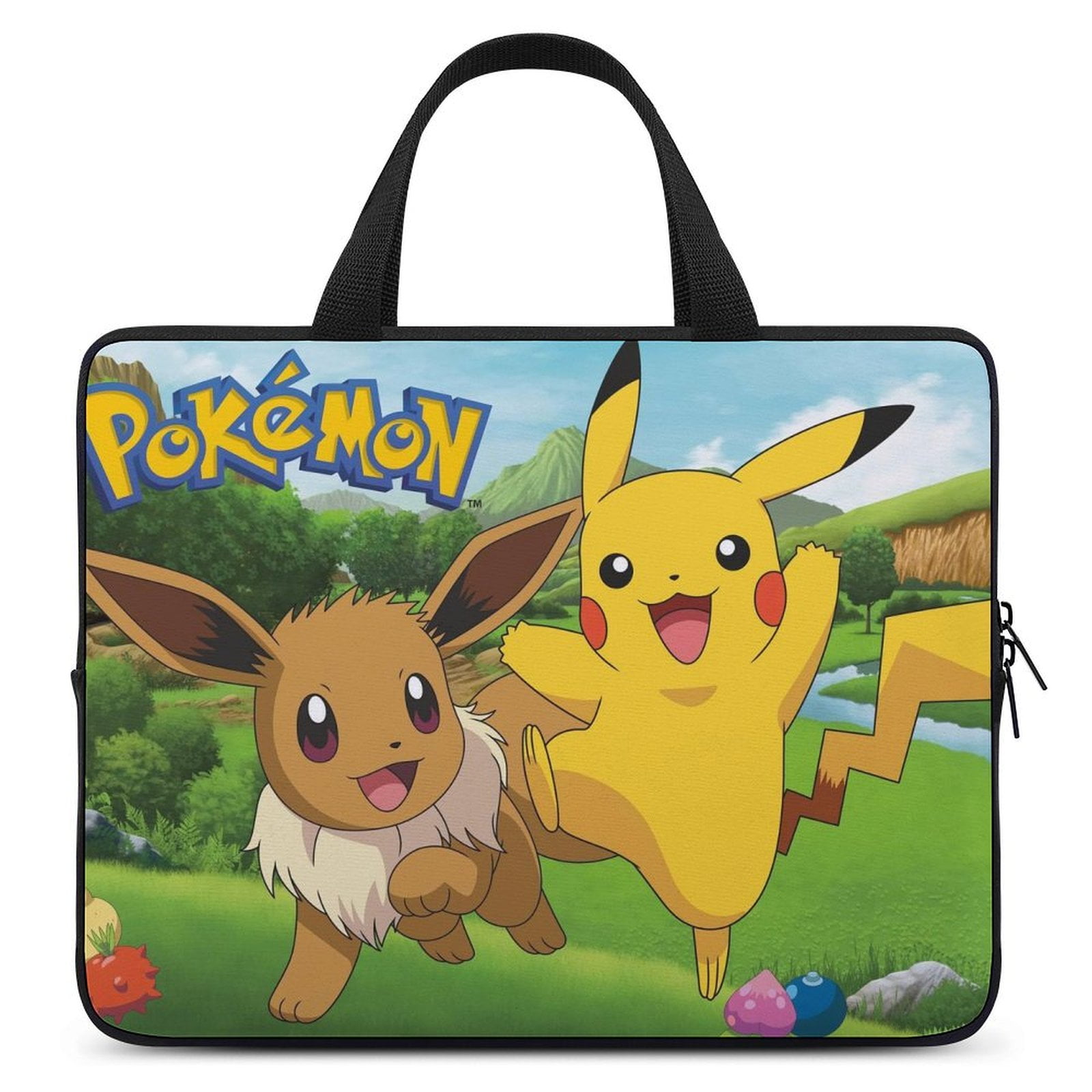 Pokémon- Pikachu & Eevee Laptop Bag for Women Men 17 Inch,Laptop Tote ...