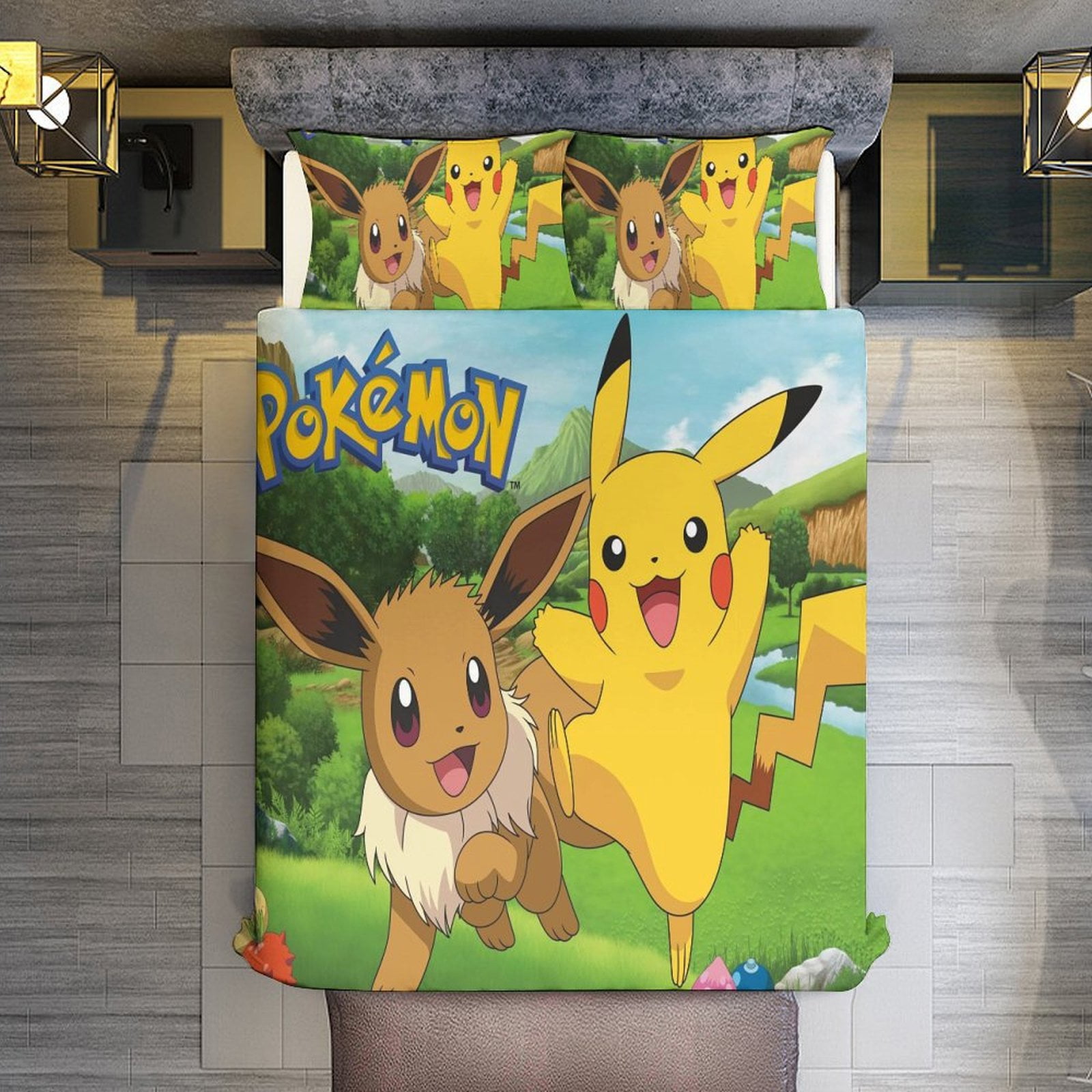 Pokémon - Pikachu & Eevee Set with 2 Pillowcases for All Seasons ...